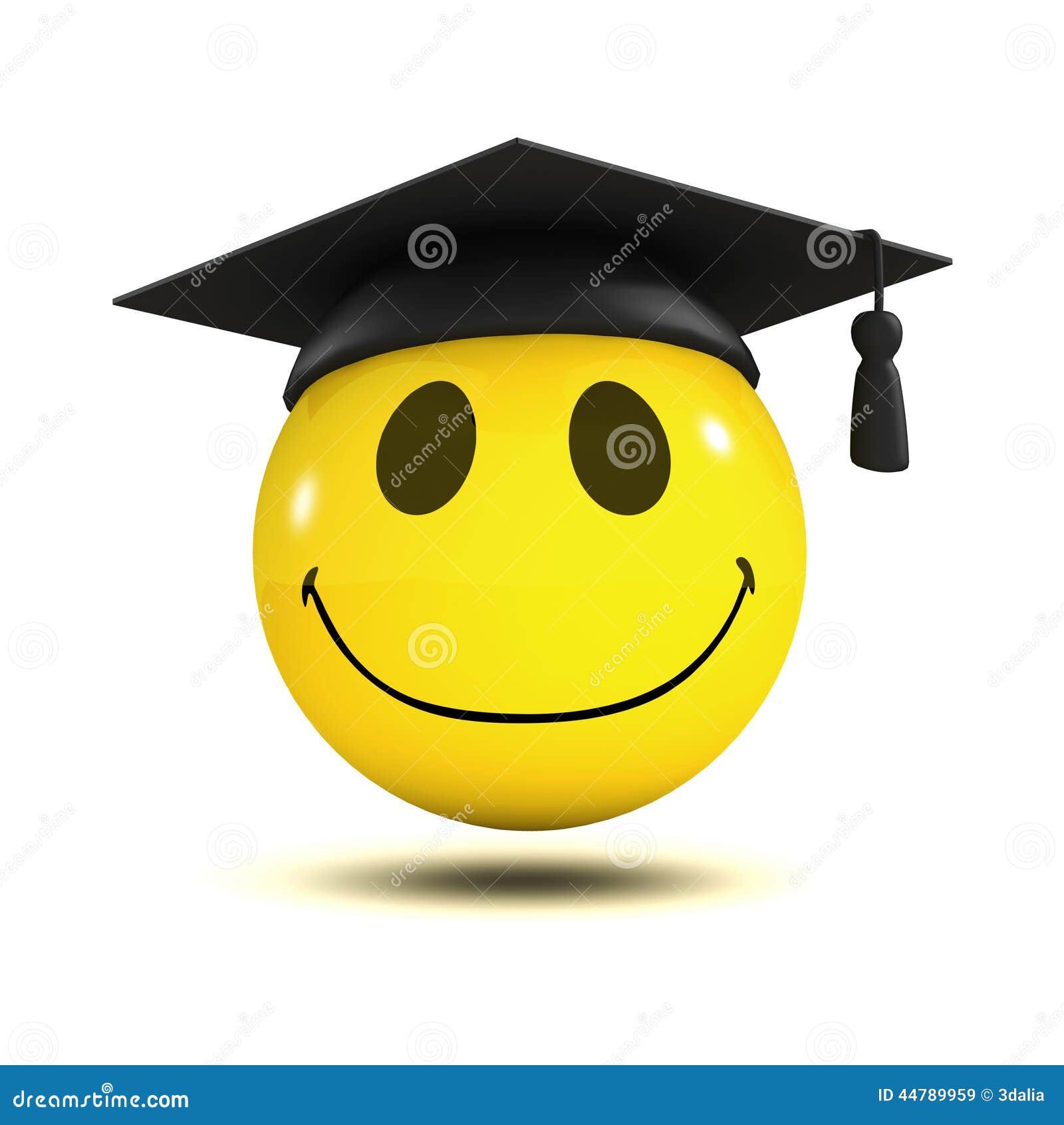 Laureato di smiley 3d illustrazione di stock. Illustrazione di icona ...