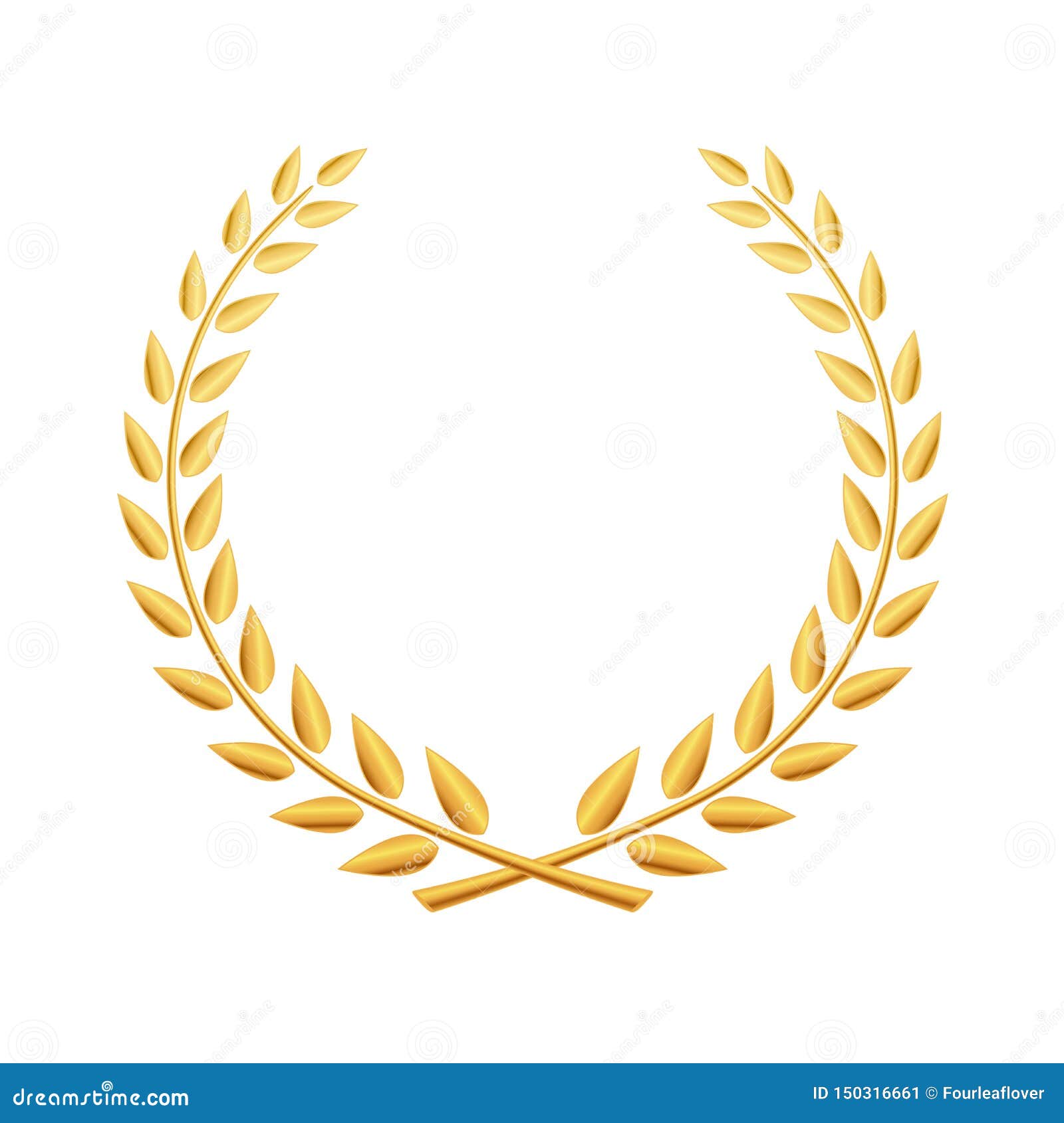 Gold Laurel Wreath Of Golden Wheat Stock Photography | CartoonDealer ...