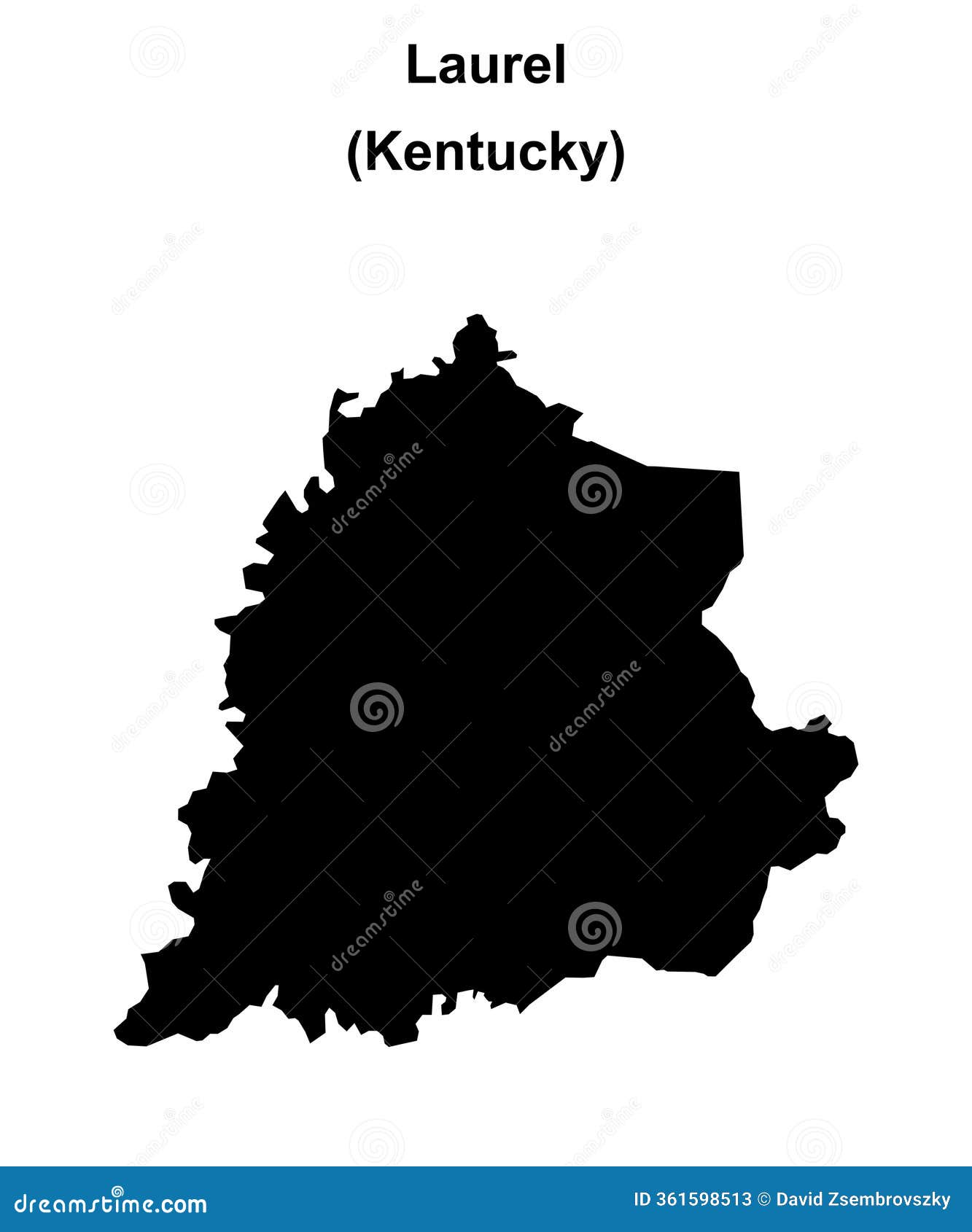 Laurel County Kentucky Outline Map A Simple Clean And Detailed ...