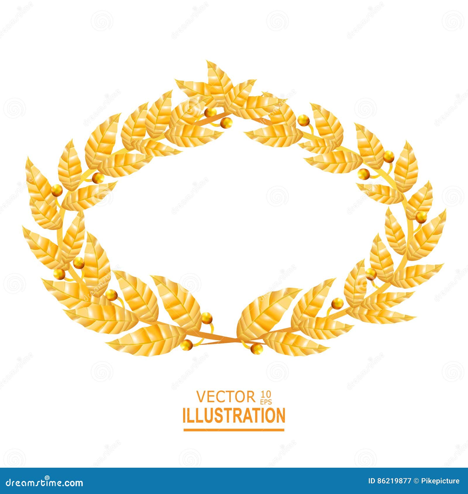 Laurel Crown Griekse Kroon Met Gouden Bladeren Vector Illustratie ... Laurel Crown Griekse Kroon Met Gouden Bladeren Vector Illustratie ...