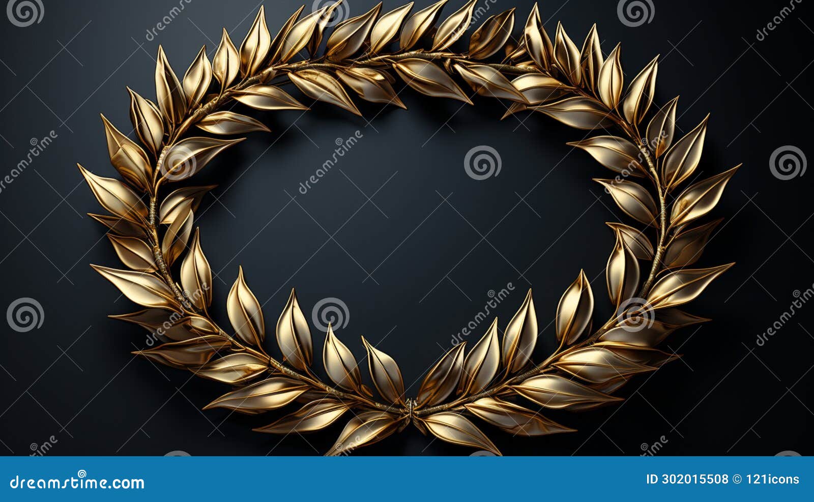 A Laurel Crown Isolated Background Stock Illustration - Illustration of ...