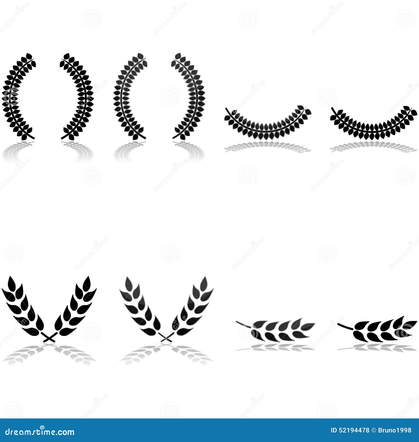 Laurel icons stock vector. Illustration of laurel, champion - 52194478