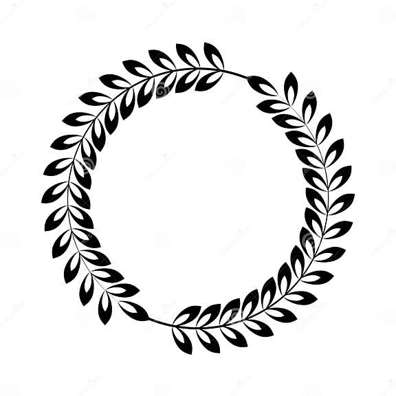 Laurel Leaf Frame Isolated on Transparent Background Stock Vector ...