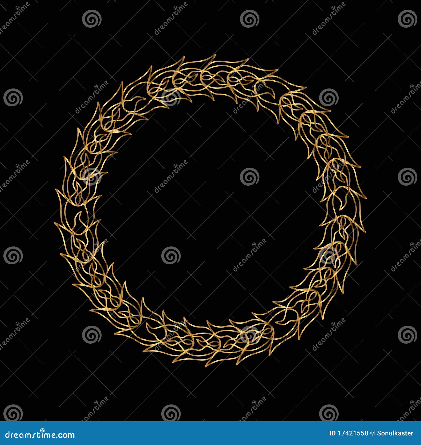 Laurel ring stock vector. Illustration of victorian, retro - 17421558