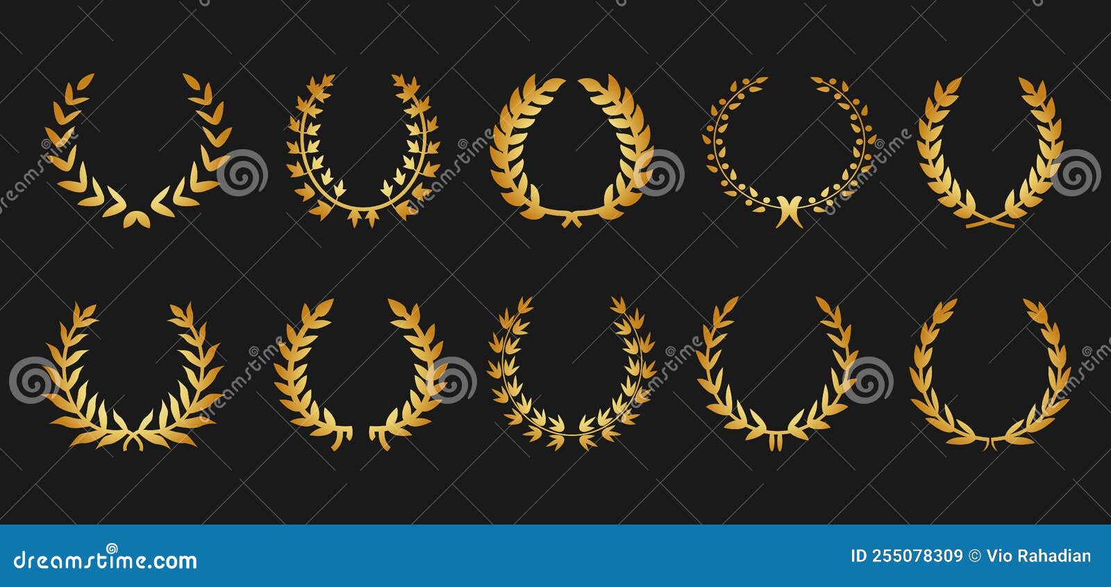 Laurel Wheat Icon. Olympus Winner Wreath. Award Wreath For Cinema ...
