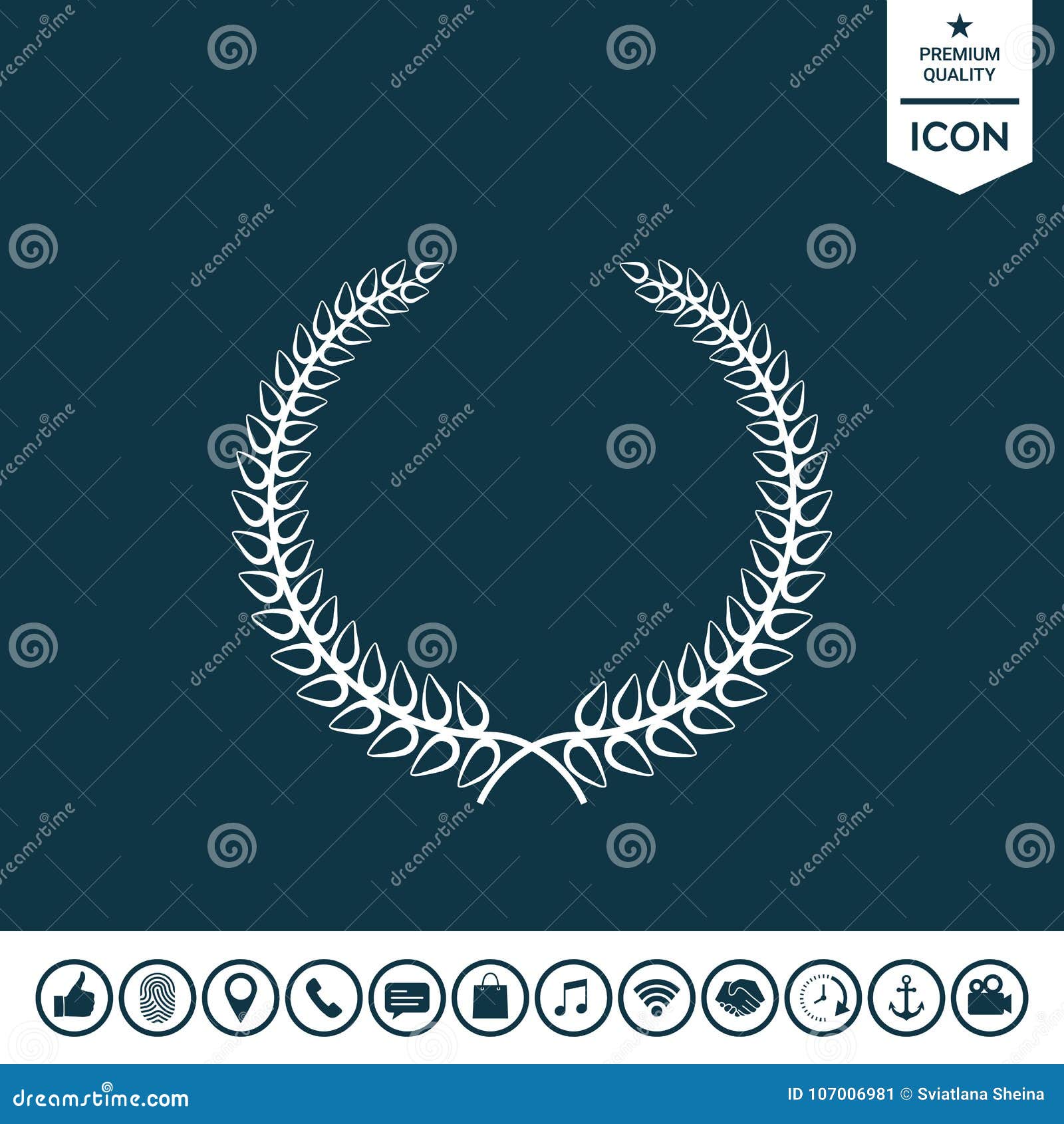 Laurel Wreath - Elegant Symbol for Yor Design Stock Vector ...