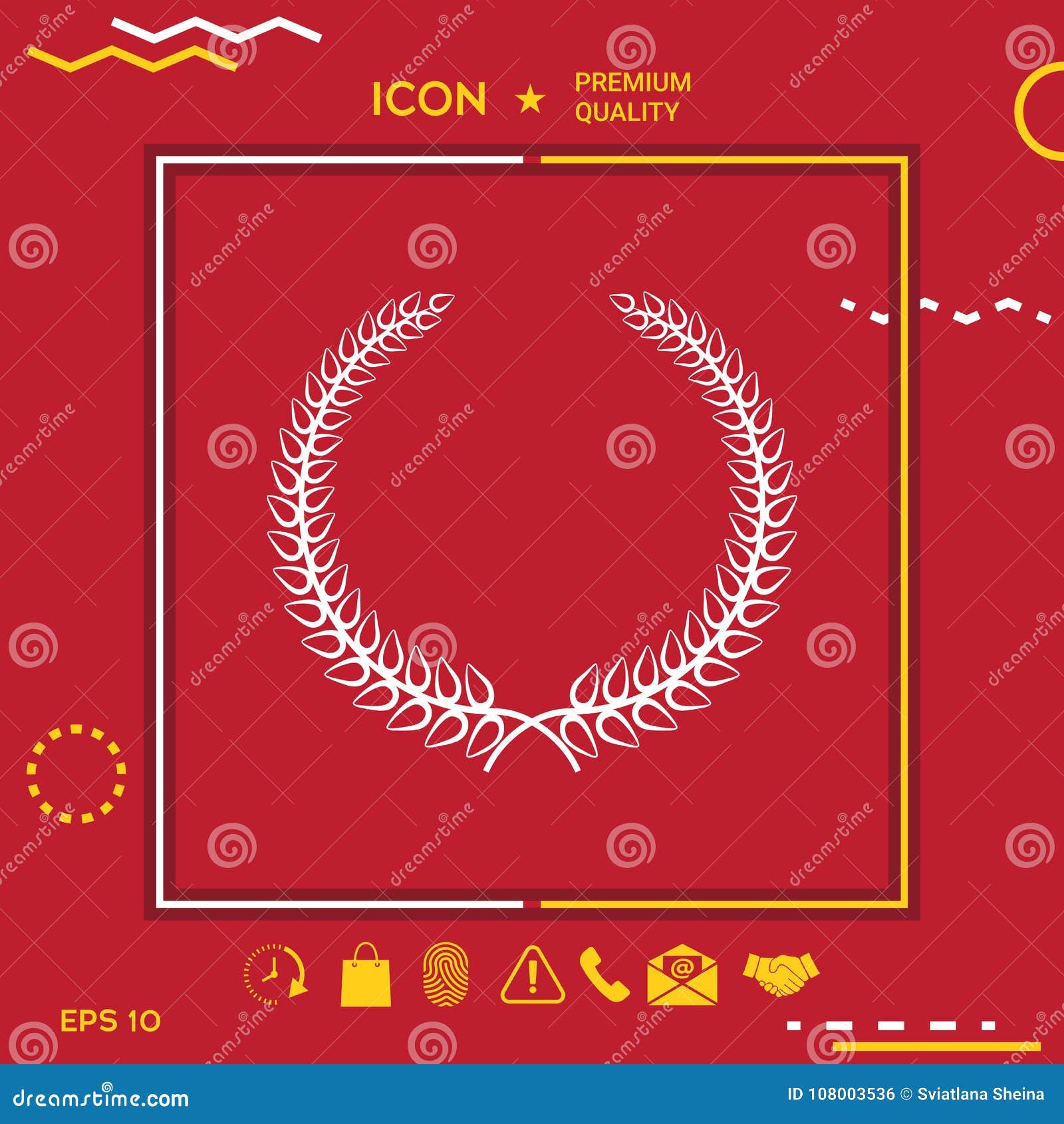 Laurel Wreath - Elegant Symbol for Yor Design Stock Vector ...