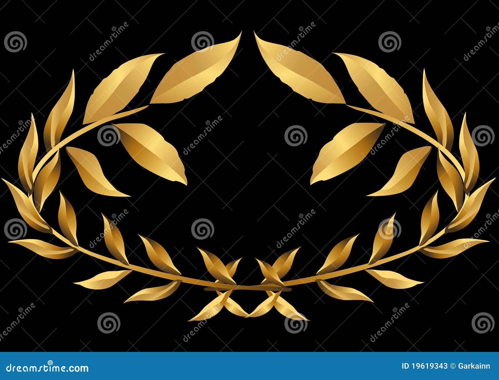 Laurel wreath gold () stock vector. Illustration of champion - 19619343
