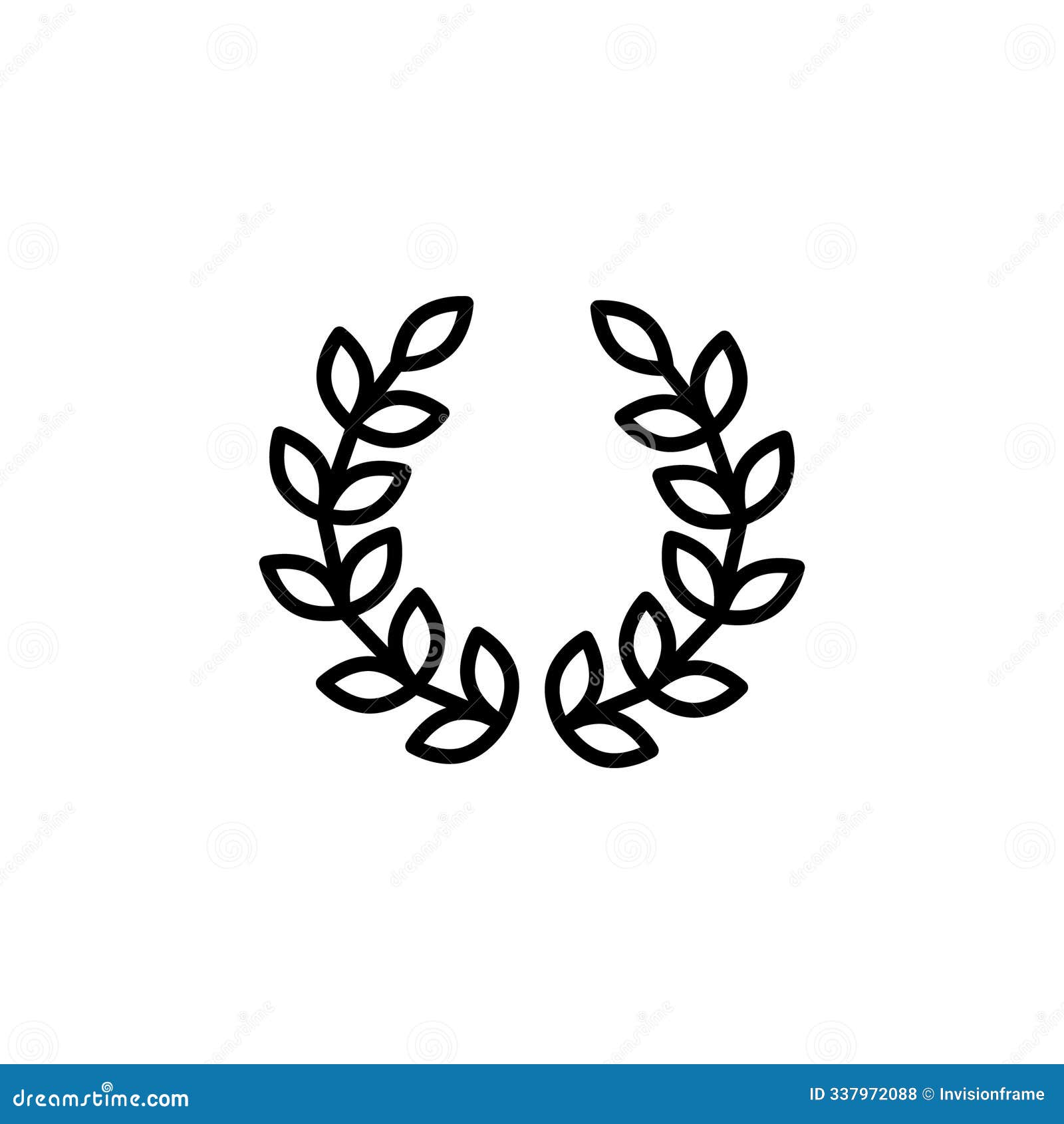 Laurel wreath icon stock illustration. Illustration of preservation ...