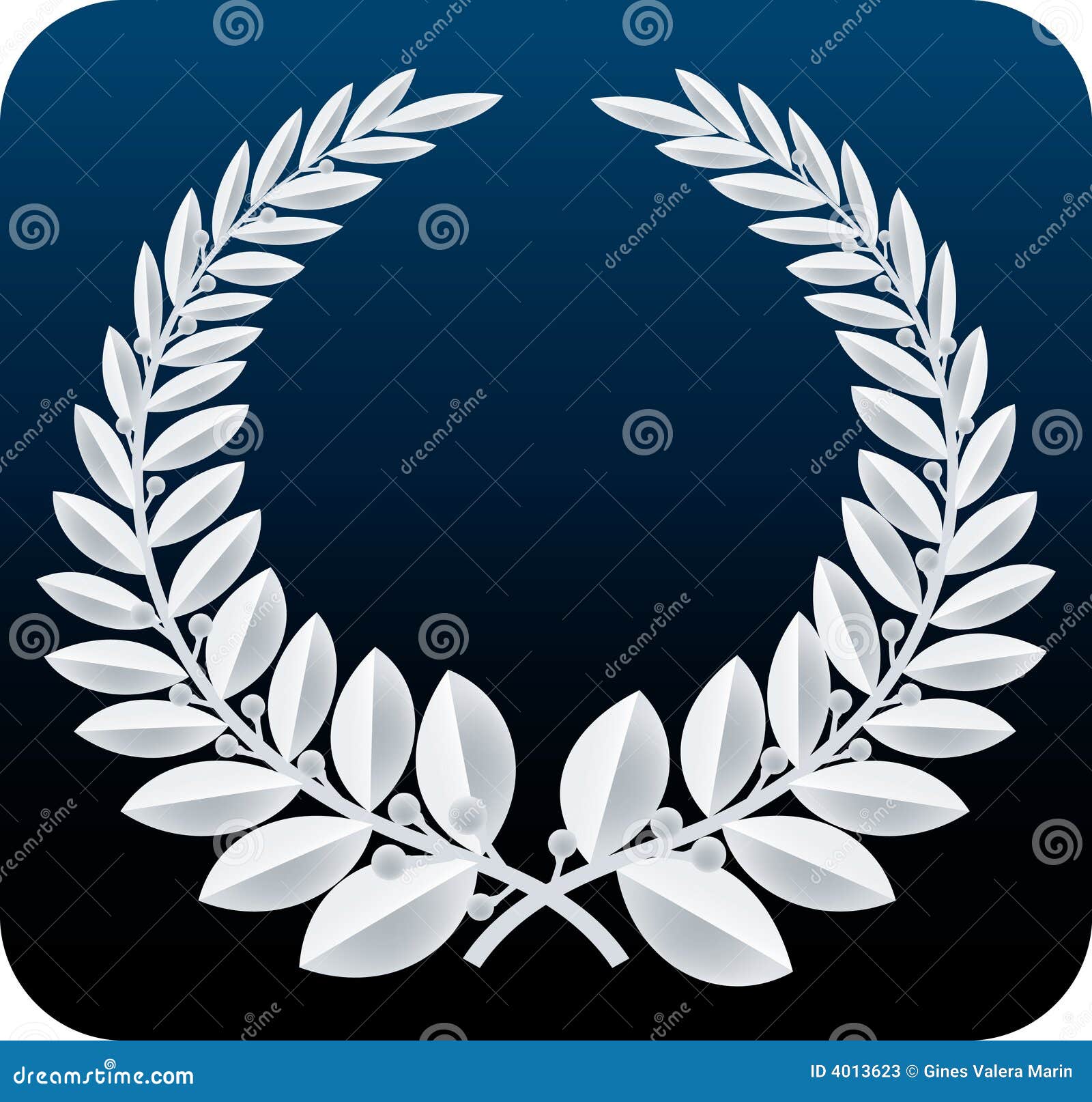Laurel Wreath Silver (vector) Stock Vector - Illustration of medal ...
