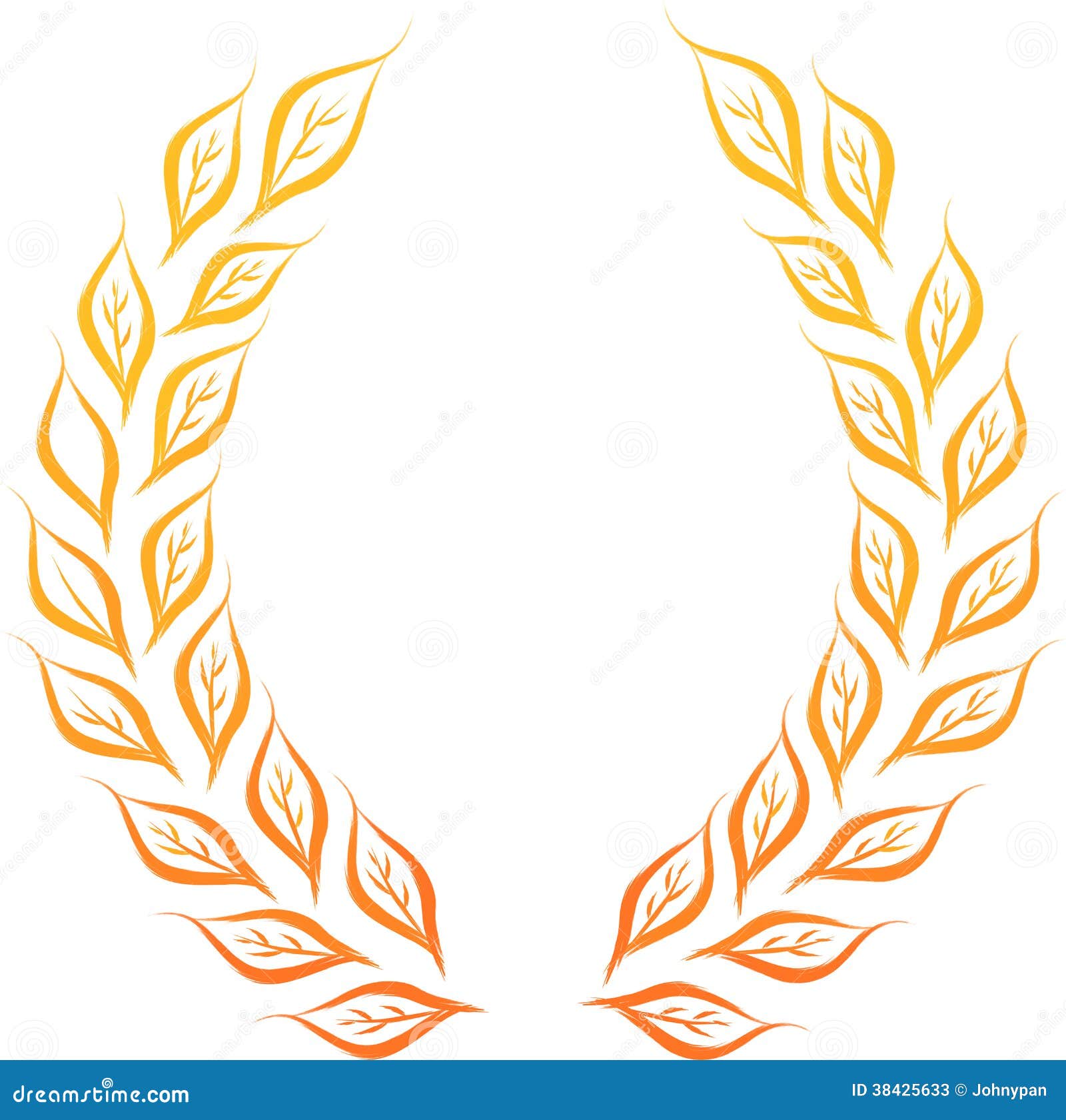 Laurel wreath stock vector. Illustration of greek, brush - 38425633