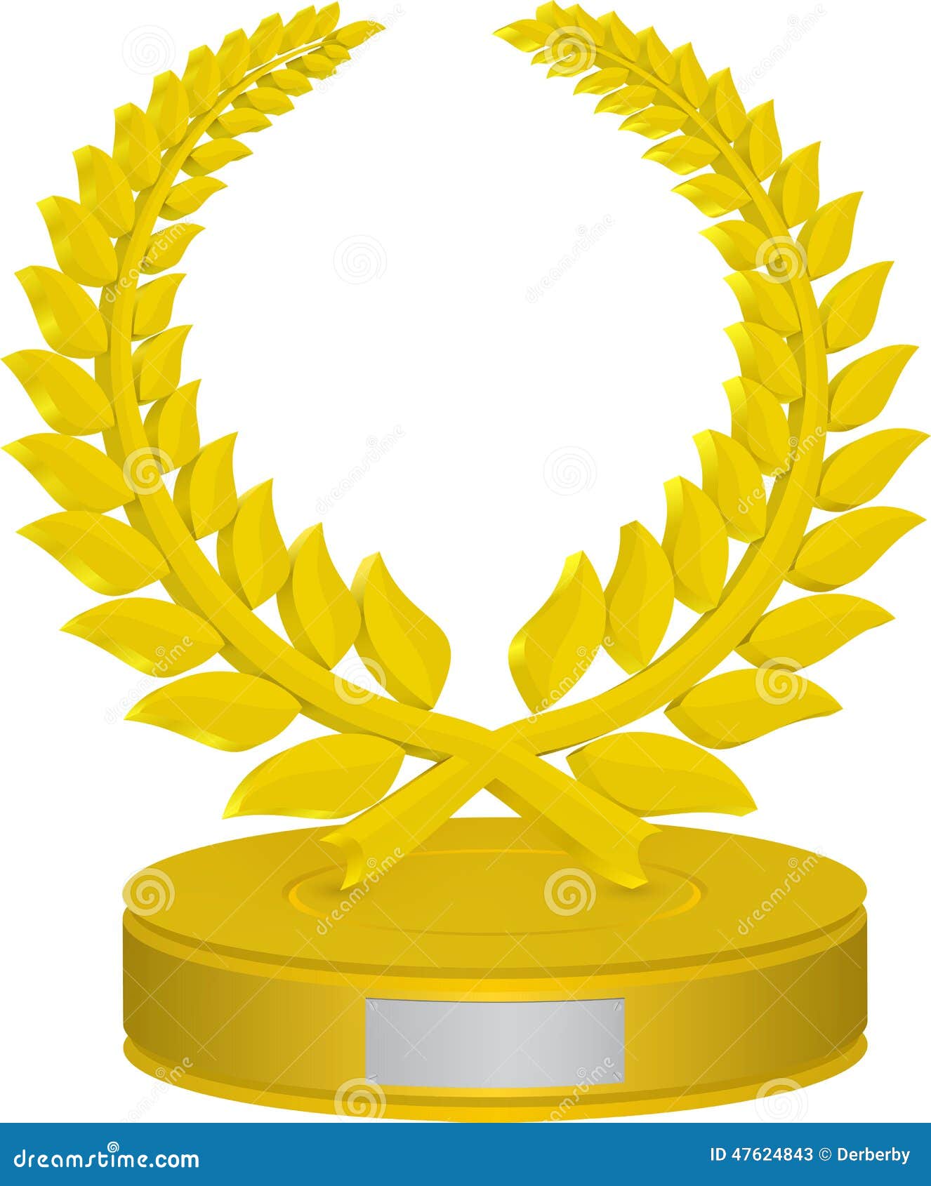 Laurel wreath trophy stock vector. Illustration of illustrated - 47624843