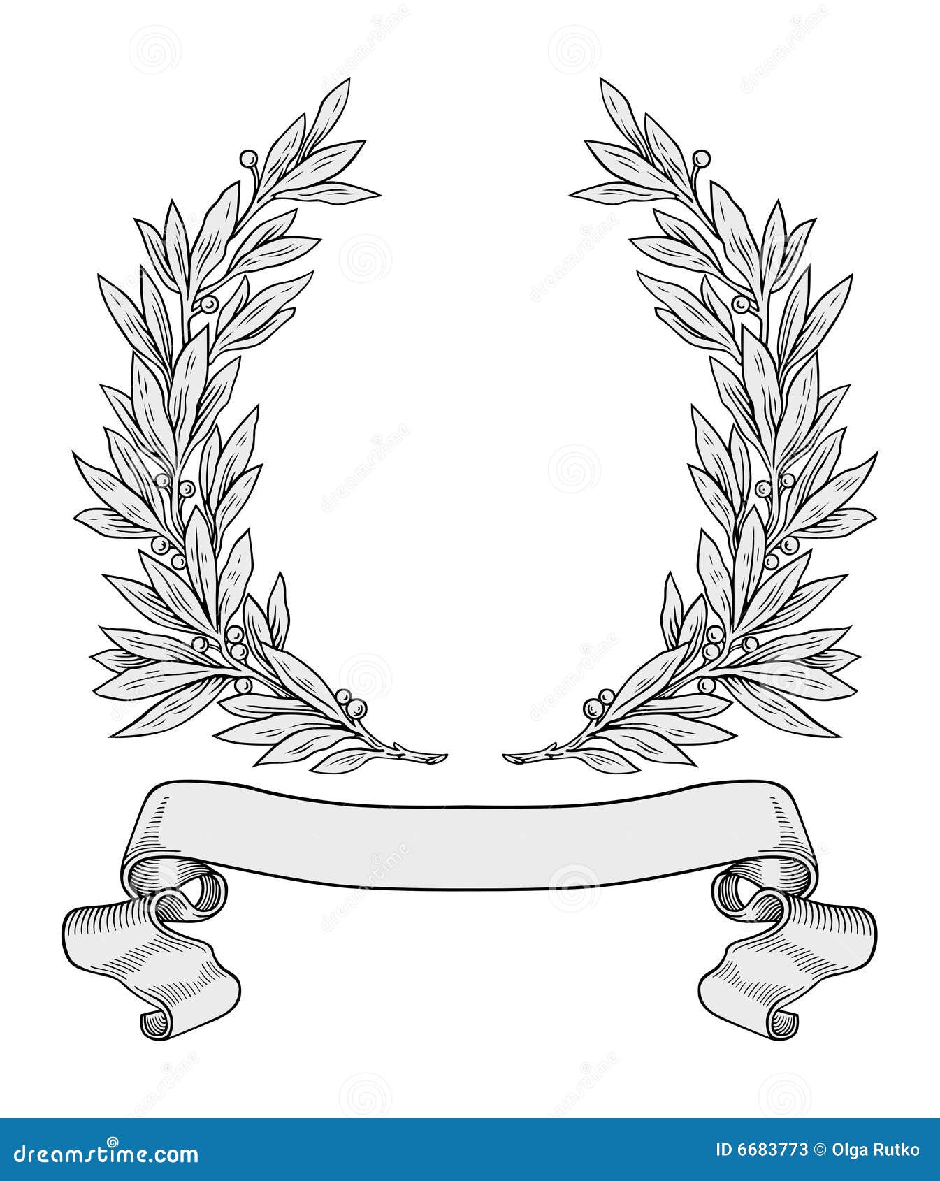 Laurel wreath vector stock vector. Illustration of corner - 6683773