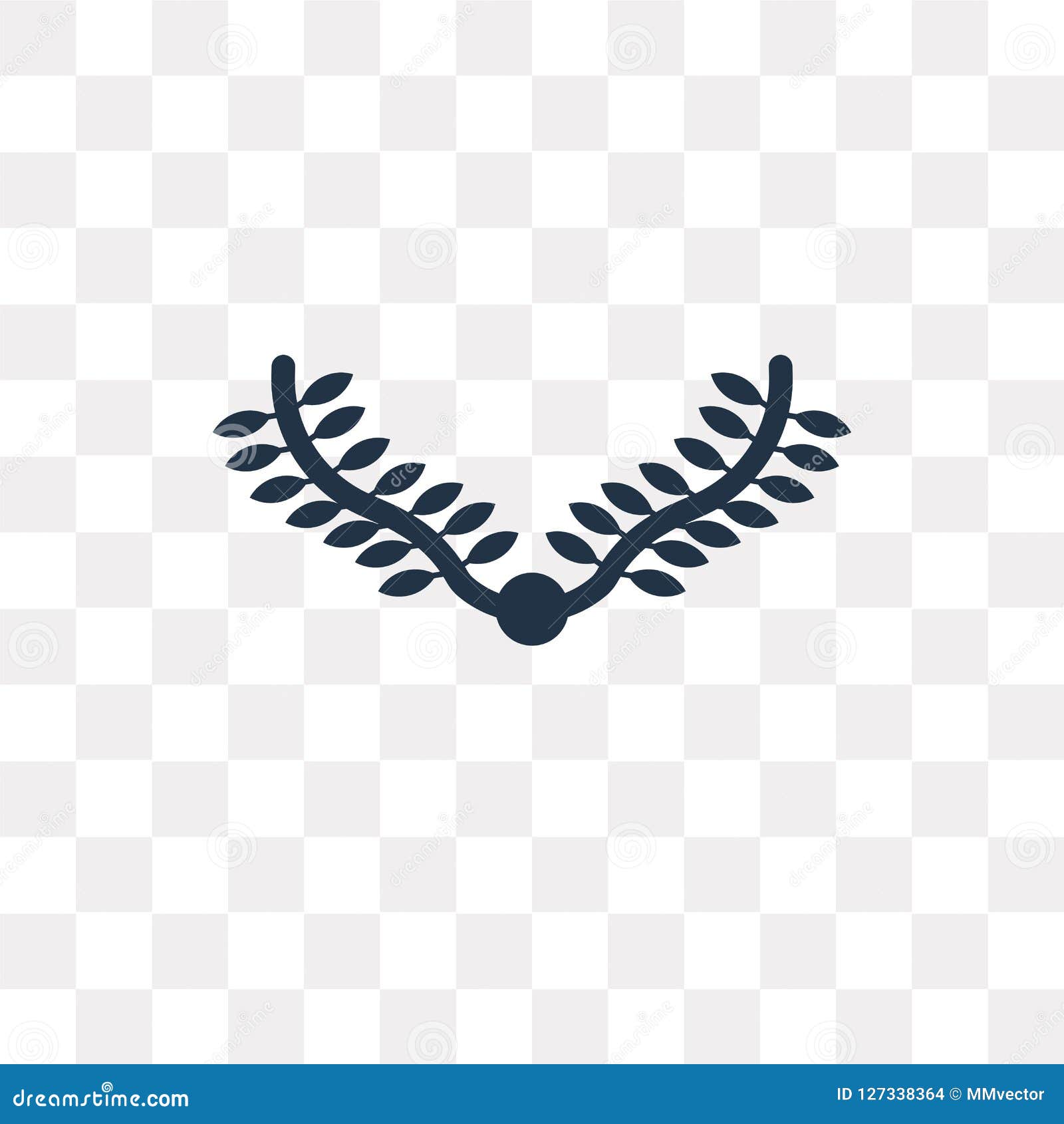 Laurel Wreath Vector Icon Isolated On Transparent Background, La ...