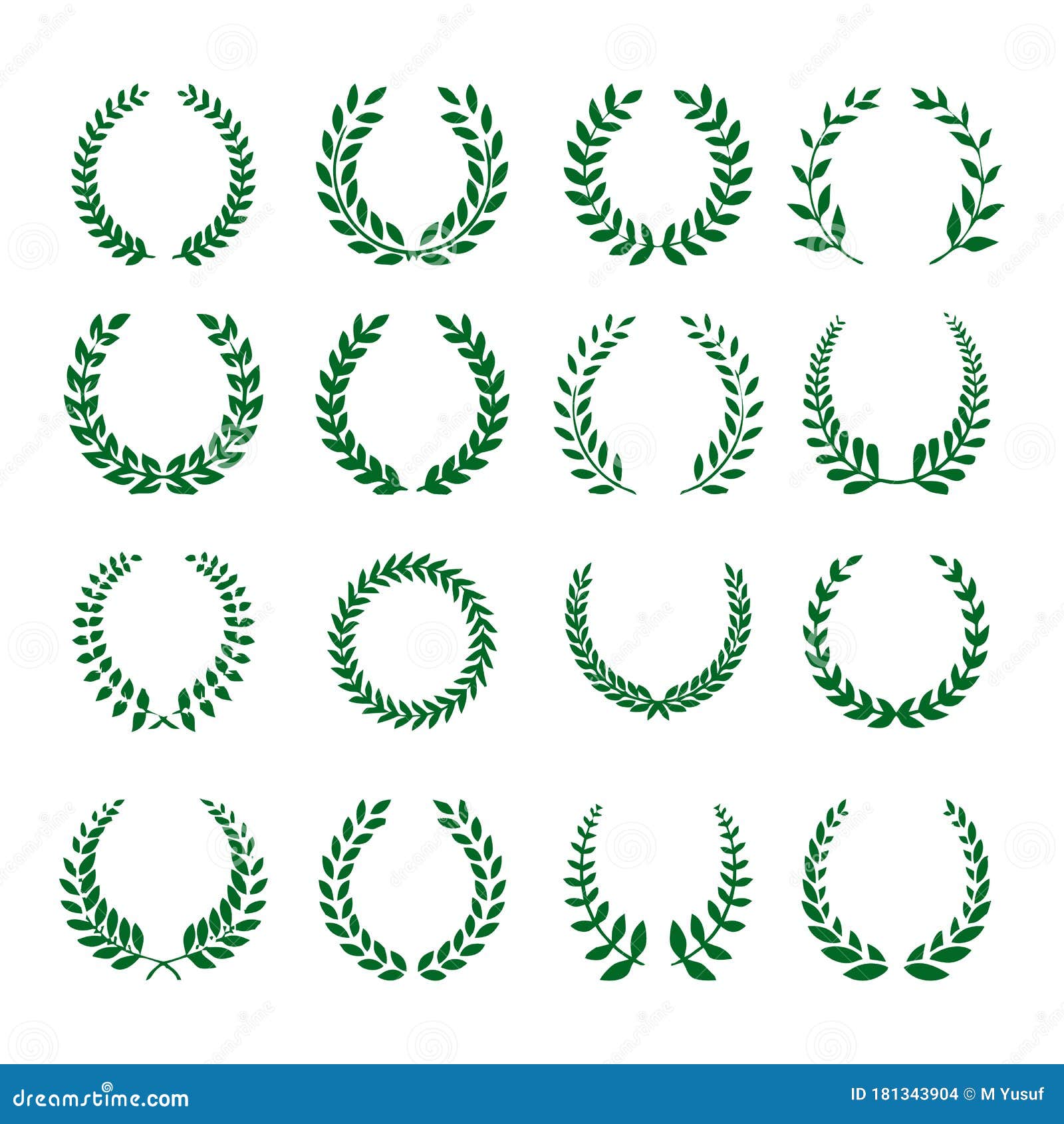 Laurel Wreath vector image stock vector. Illustration of crest - 181343904