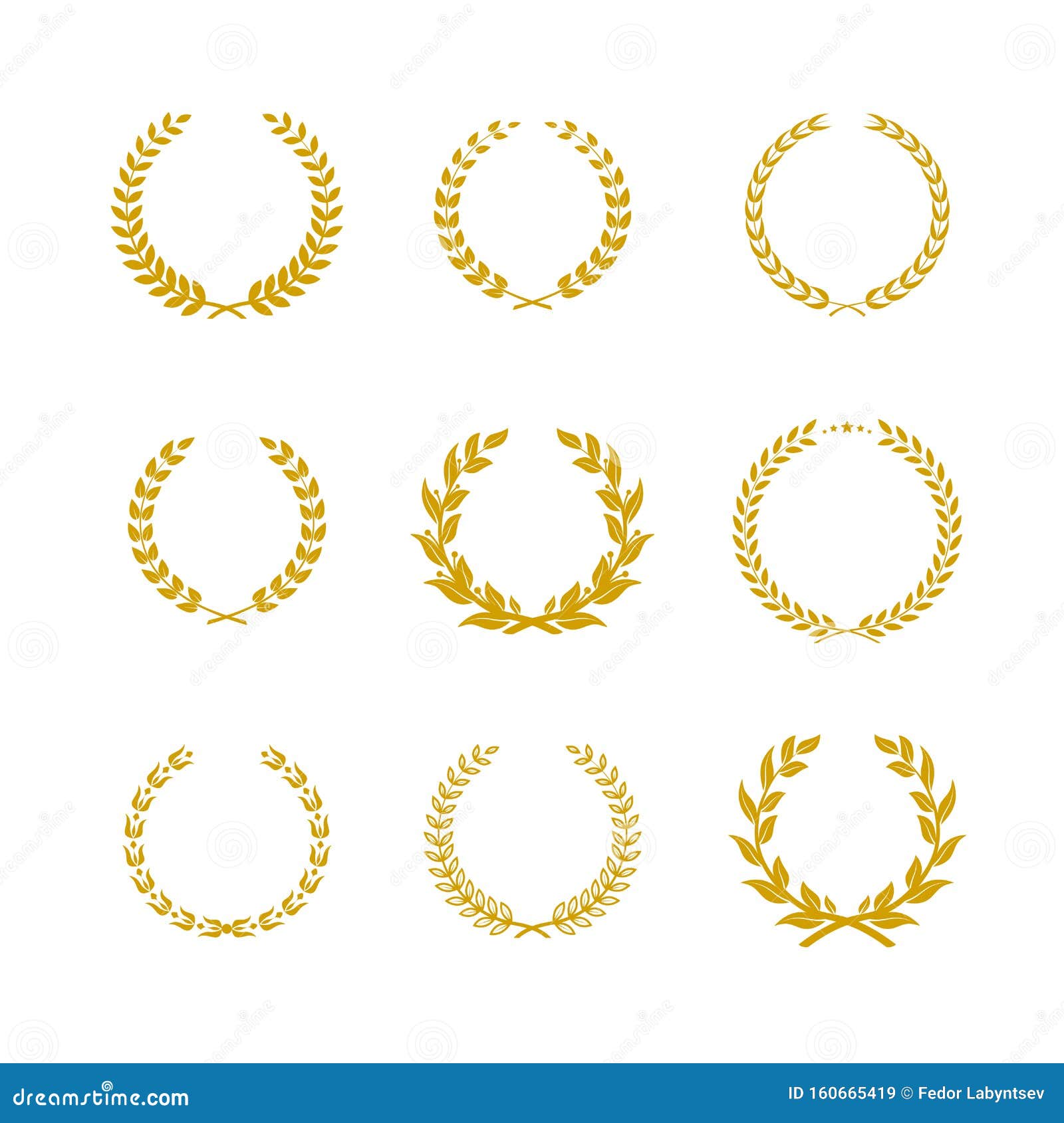 Winner Symbol Icon Set. Podium, Trophy, Medal, And Crown Vector ...