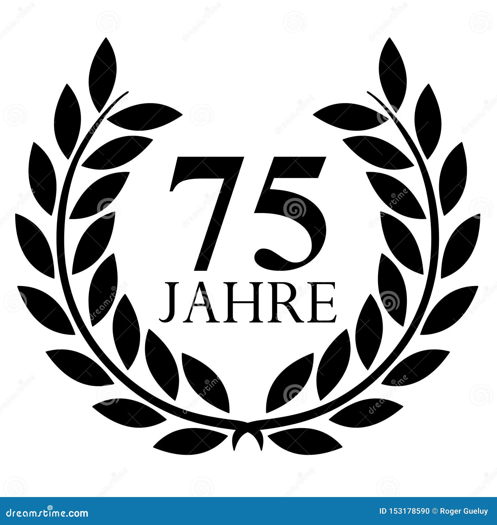 Laurel Wreath 75 Years Vector On Withe Background Stock Vector ... Laurel Wreath 75 Years Vector On Withe Background Stock Vector ...