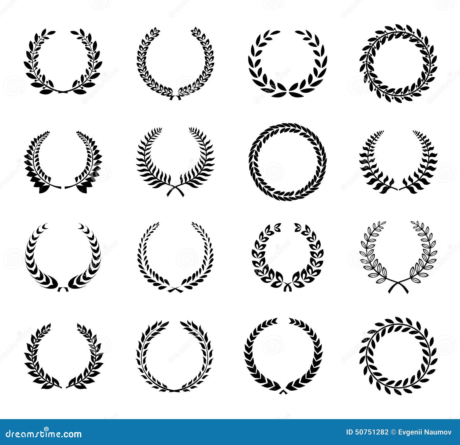 Laurel Wreaths Vector stock vector. Illustration of royal - 50751282