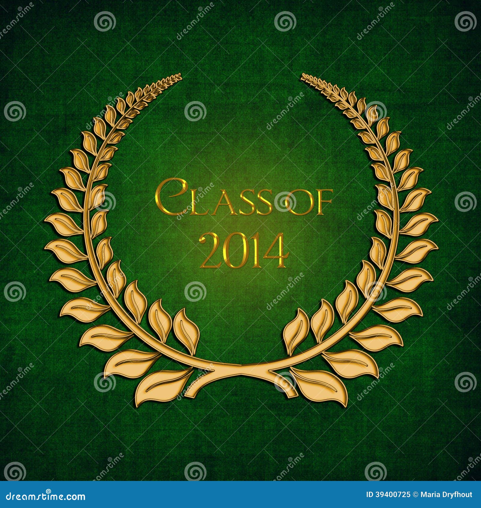 Laurier D'or Pour L'obtention Du Diplôme 2014 Illustration Stock ...