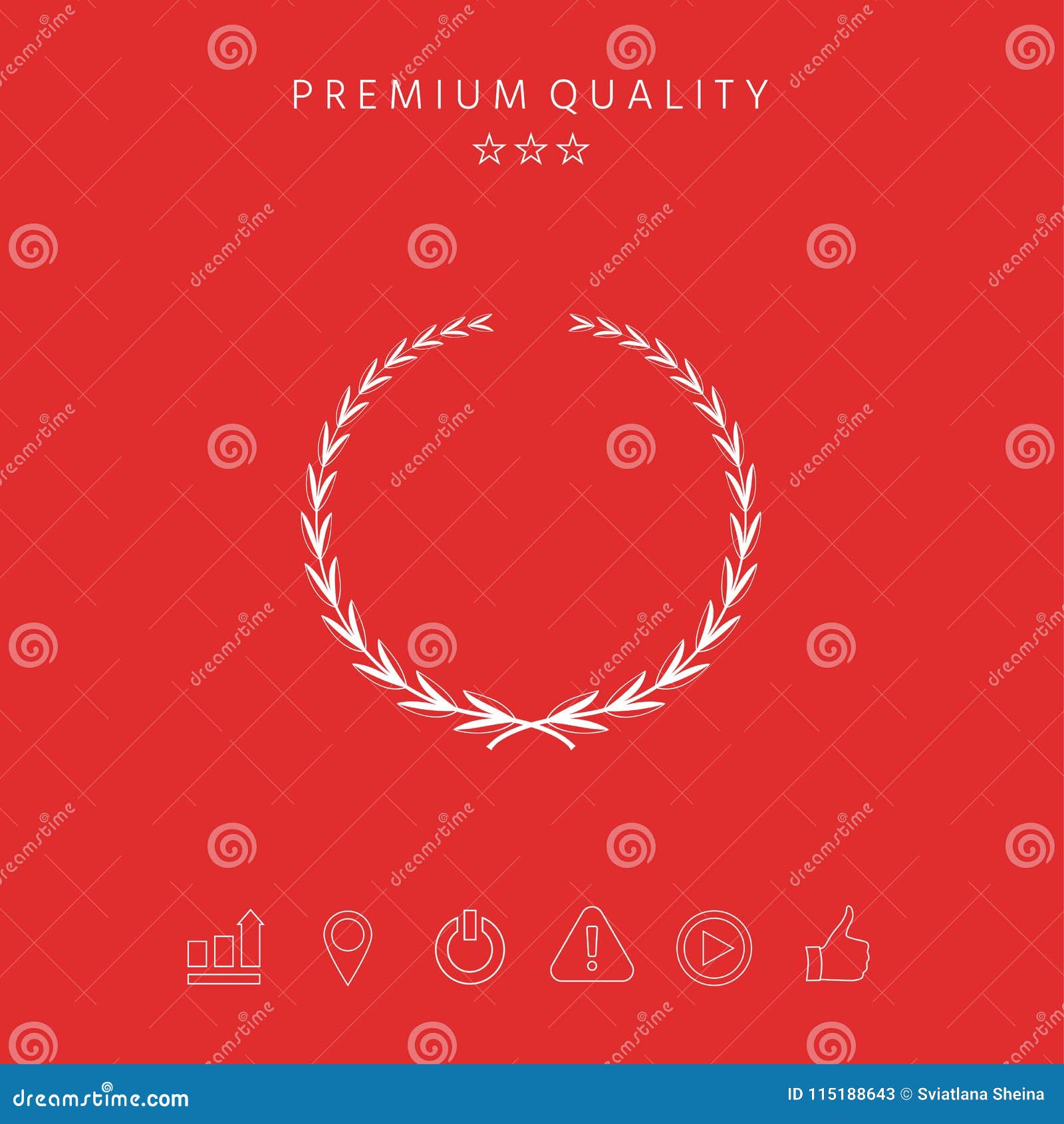 Lauwerkrans, symbool vector illustratie. Illustration of concurrentie ...