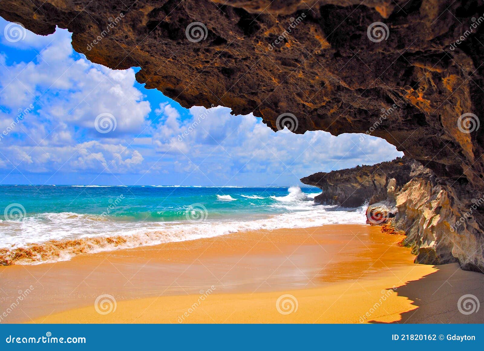 Lava Cliffs on Tropical Beach Stock Photo - Image of water, rocks: 21820162