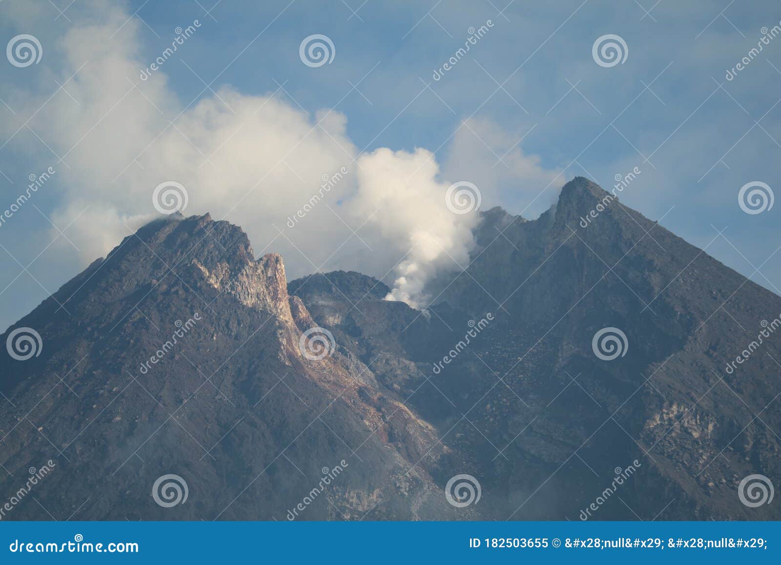 Lava Dome Seen on Top of Mount Merapi Stock Image - Image of mount ...