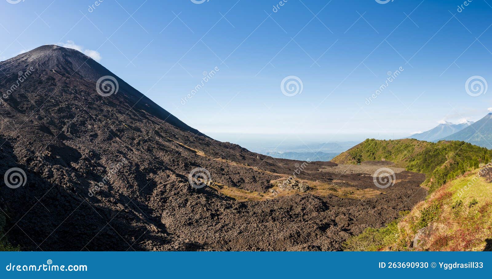 Lava Field on Pacaya Volcano Slope Stock Photo - Image of solidified ...