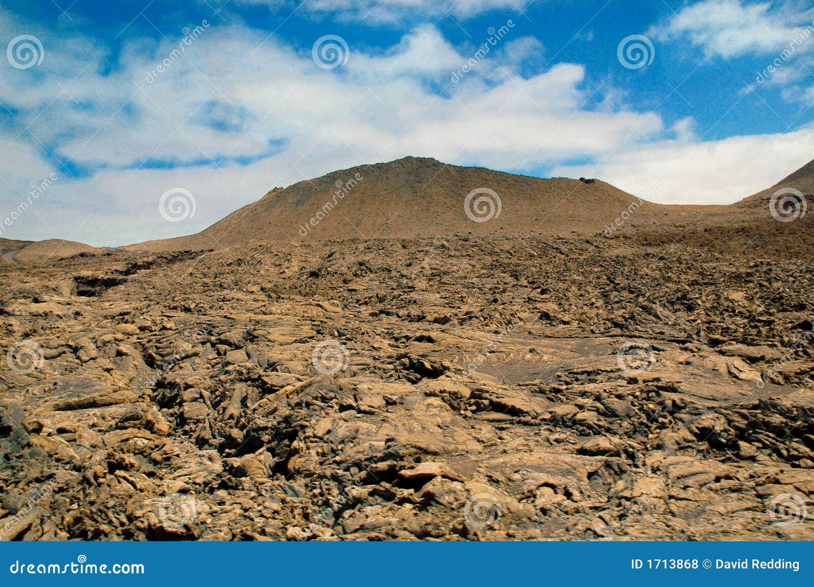 Lava field and volcano stock photo. Image of elements - 1713868
