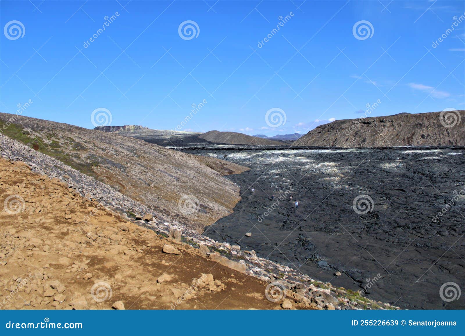 Panoramic View in Iceland - Lava Field Stock Image - Image of terrain ...