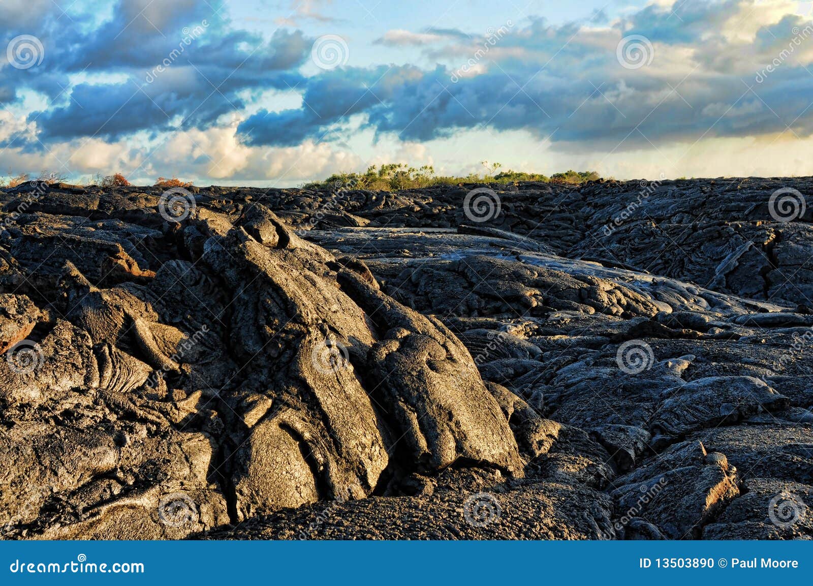 Lava Flow stock photo. Image of magma, volcano, blue - 13503890