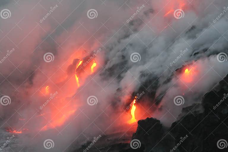 Lava flow 3 stock image. Image of flow, drip, hawaii, fire - 219403