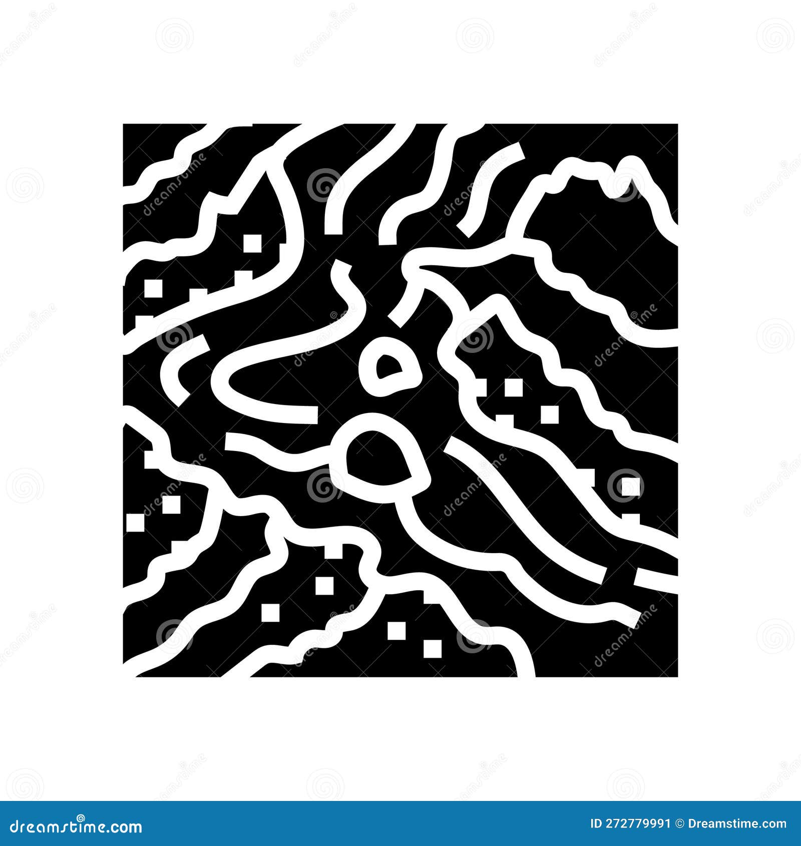 Lava Flow Glyph Icon Vector Illustration Stock Vector - Illustration of ...