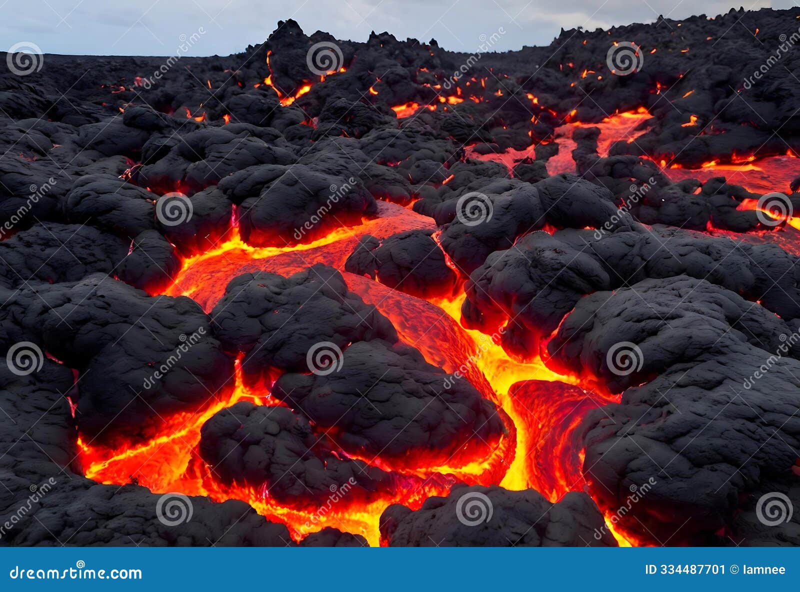 Lava Flow Scorching Intensely With Extreme Heat.AI Generated Stock ...