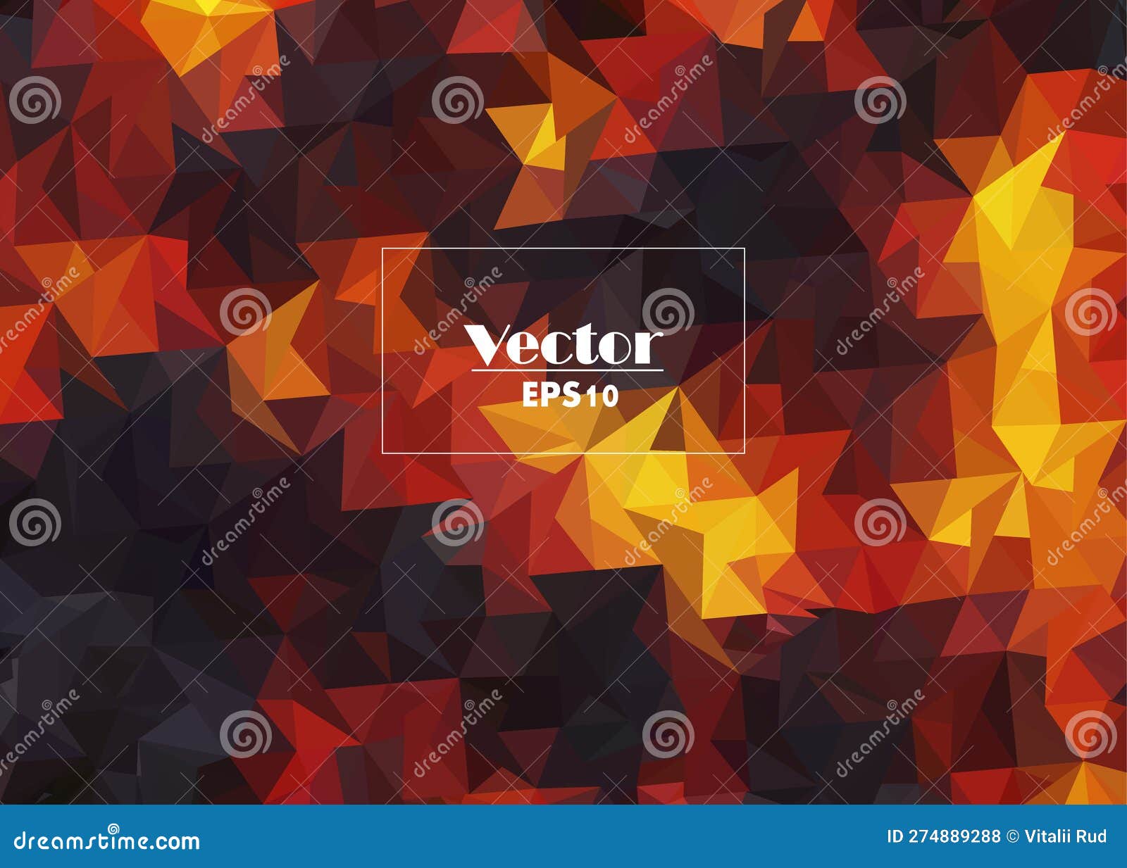 Lava Flows Abstract Vector Image Stylized from Triangles Stock Vector ...