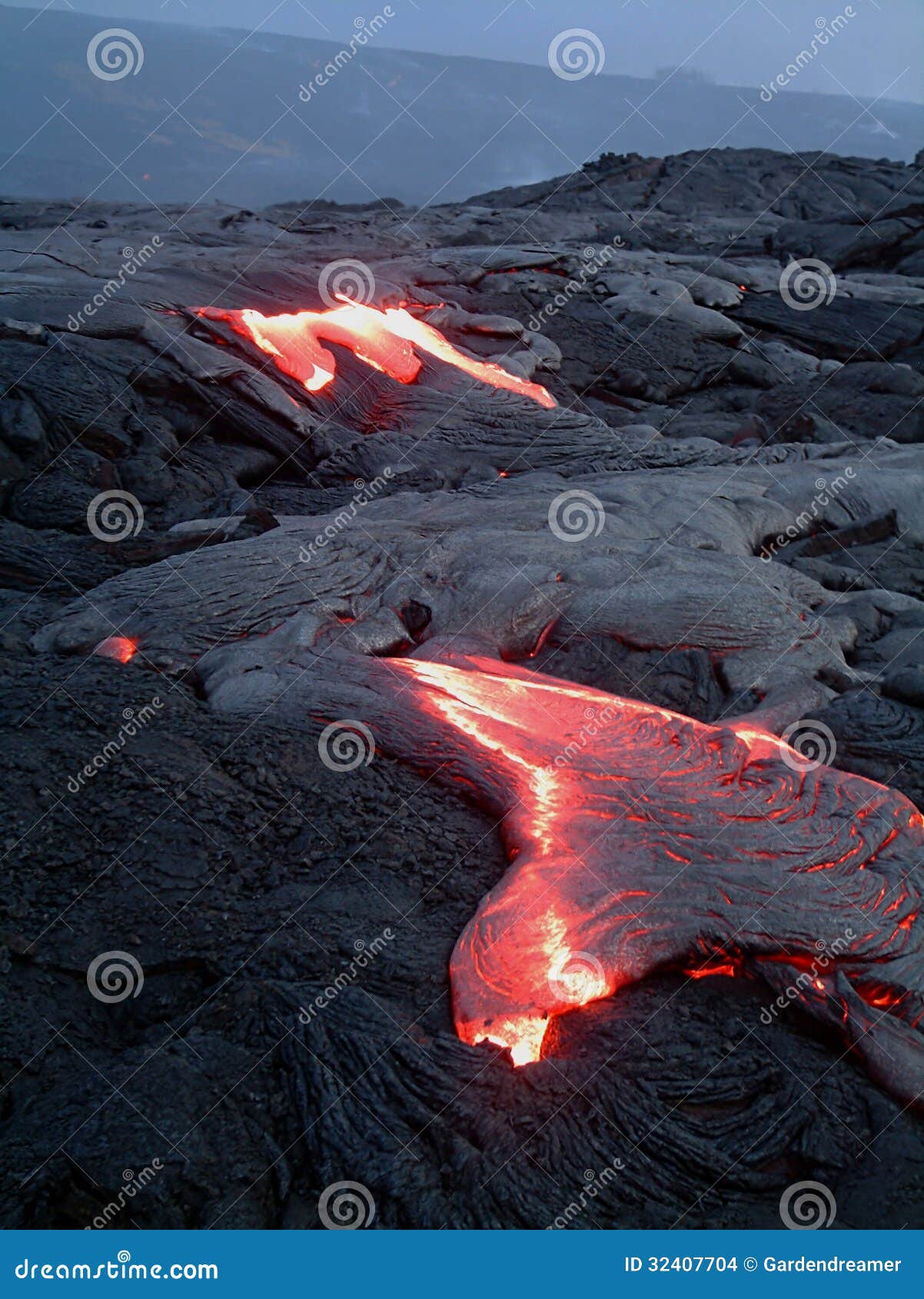Lava flows stock photo. Image of molten, island, outdoor - 32407704