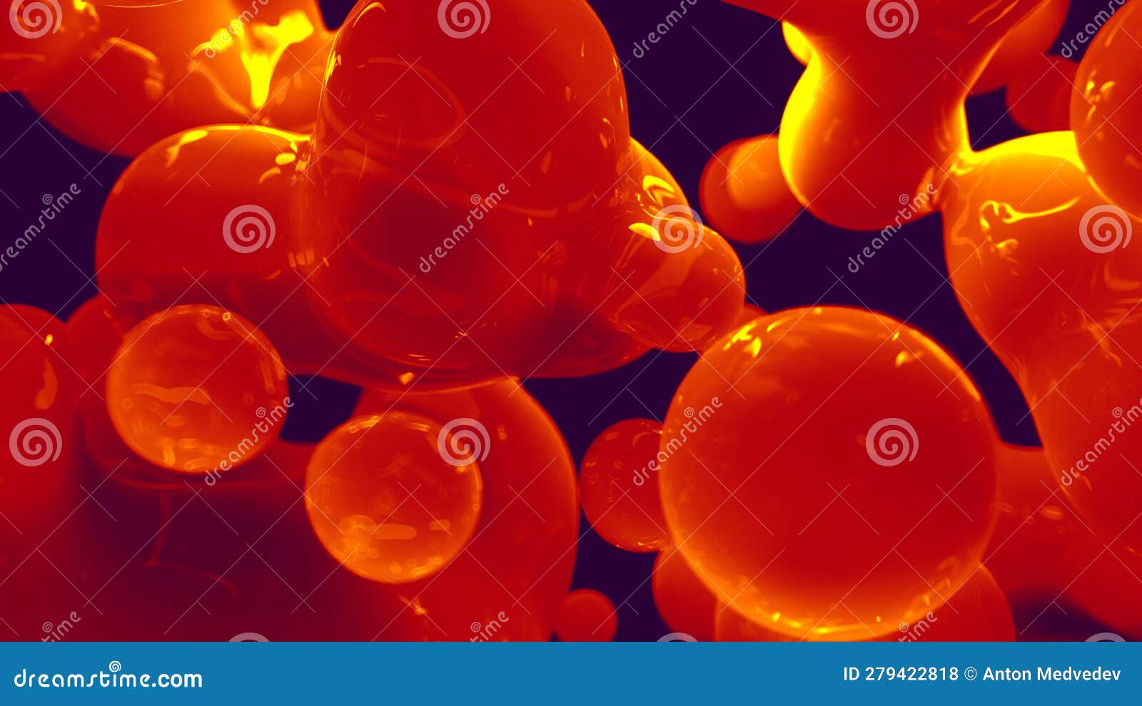 Lava Lamp Glossy Red Fantastic Tender Meta Objects Float - Abstract 3D ...