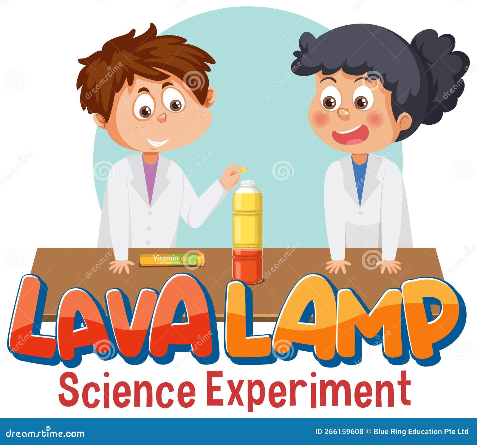 Lava Lamp Science Experiment Stock Vector - Illustration of graphic ...