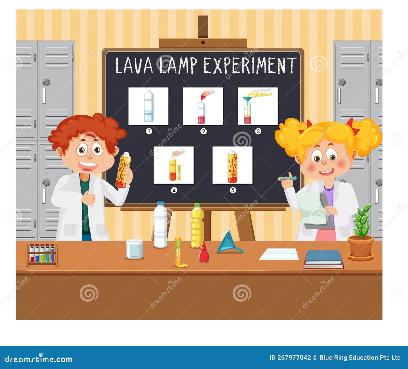 Lava Lamp Science Experiment Stock Vector - Illustration of clipart ...