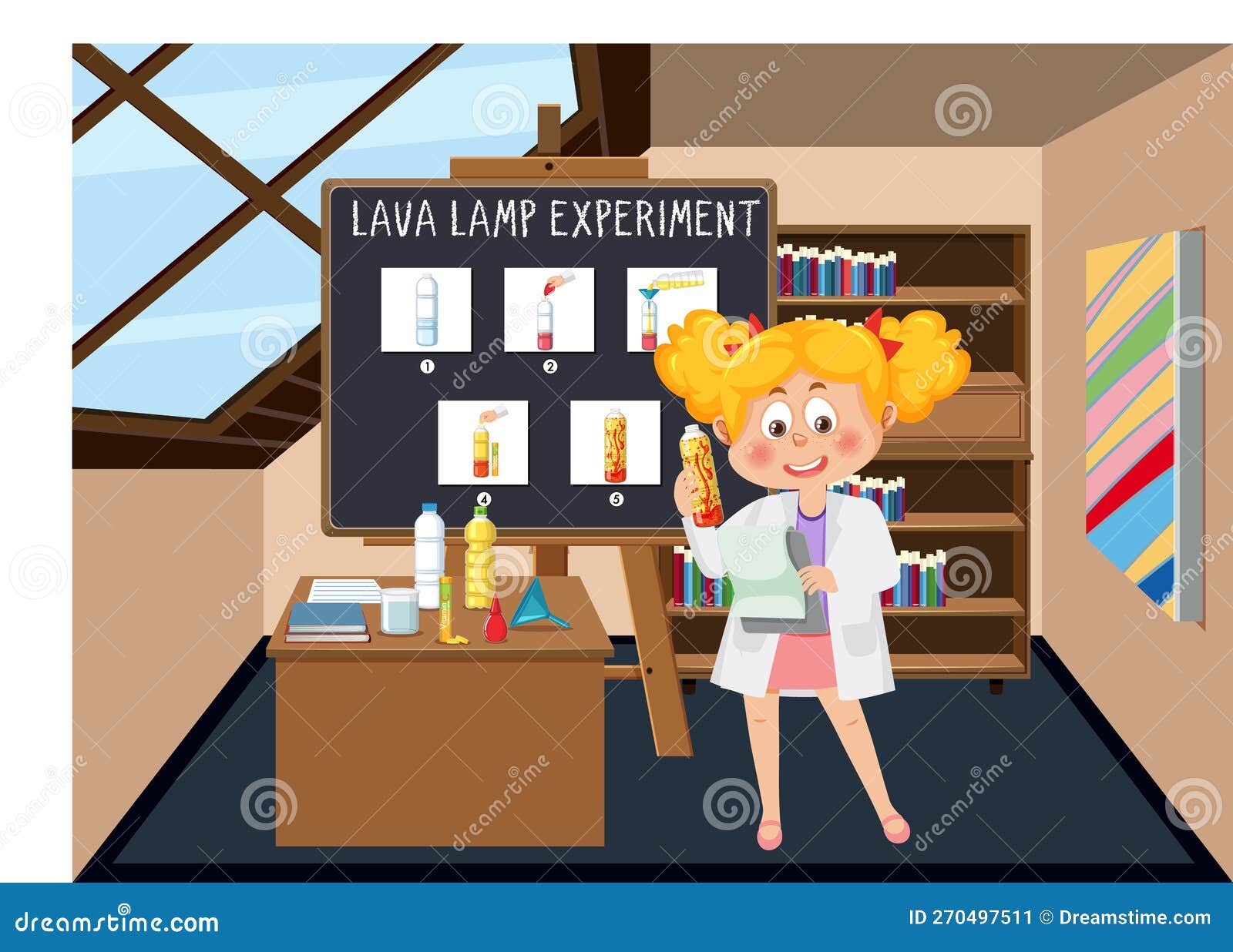 Lava Lamp Science Experiment Stock Vector - Illustration of scientific ...
