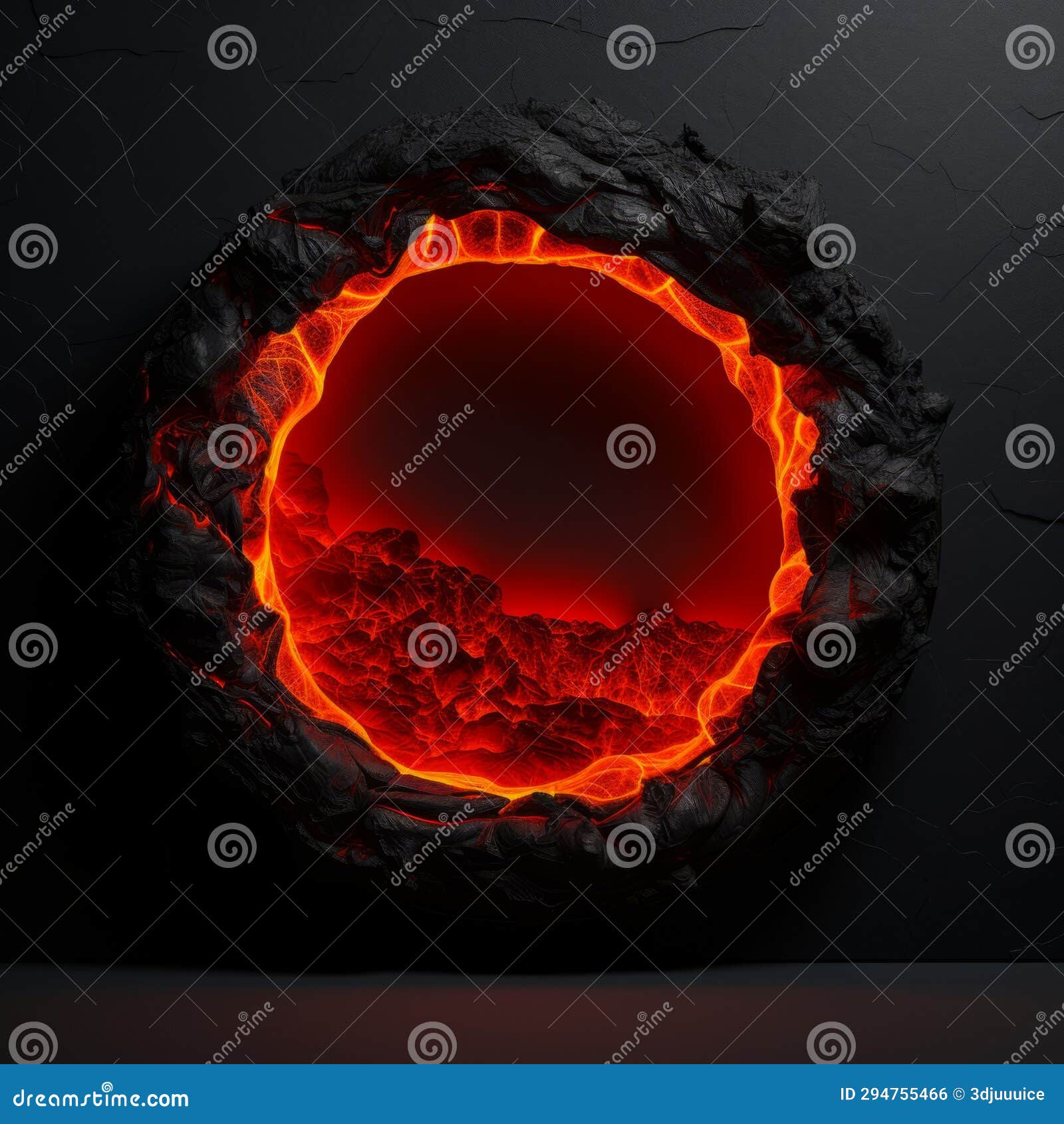 Lava Minimalistic Round Picture Frame. Stock Illustration ...