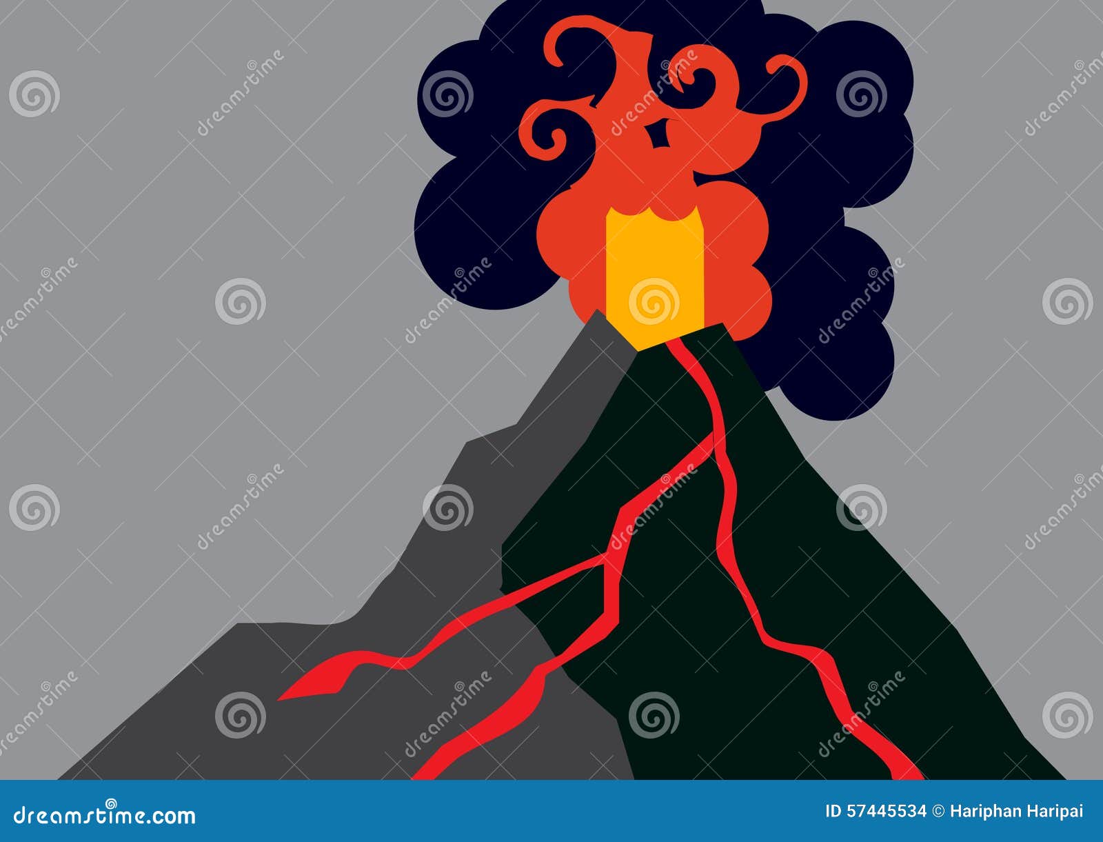 Lava mountain stock illustration. Illustration of bomb - 57445534