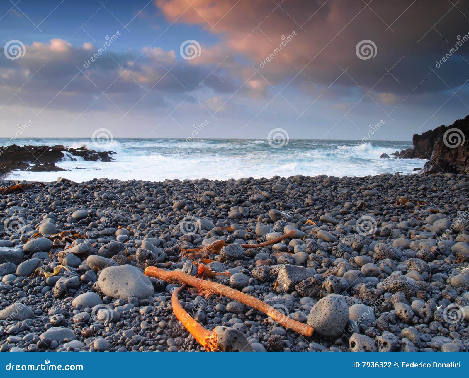 Lava pebbles beach stock photo. Image of rocks, scandinavian - 7936322