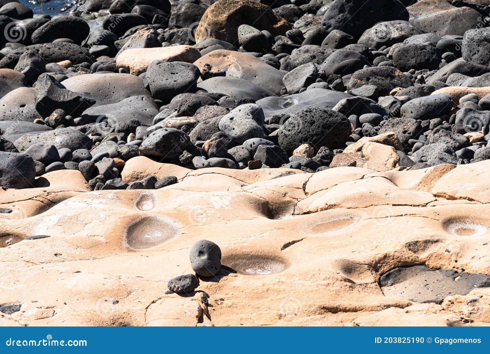 Volcanic Rocks Structure Smooth Lava Stone Background Texture. Stock ...