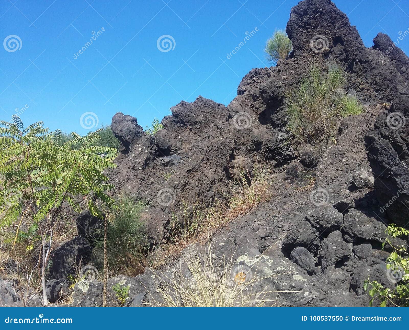 Lava rocks in Sicily stock photo. Image of earth, nature - 100537550