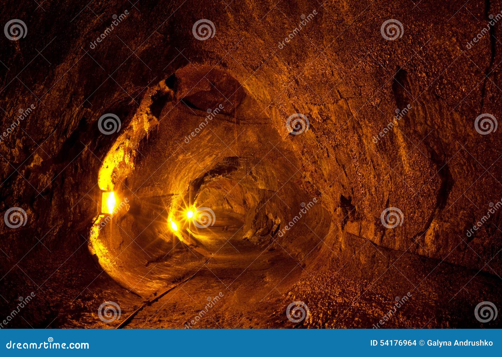 Lava tube stock photo. Image of volcano, dynamic, claustrophobic - 54176964