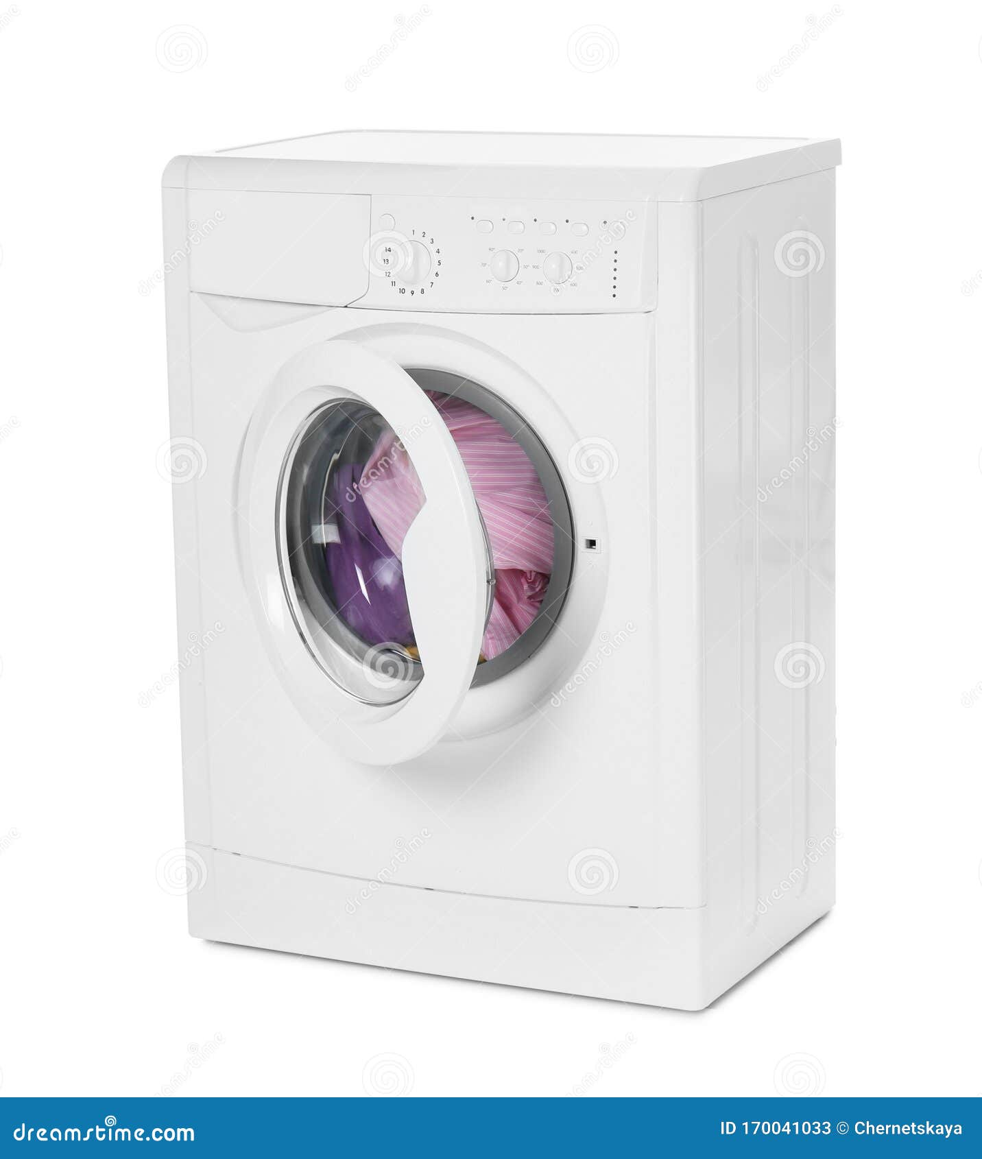 Lavadora Moderna Con Lavadora Aislada Imagen de archivo - Imagen de ...