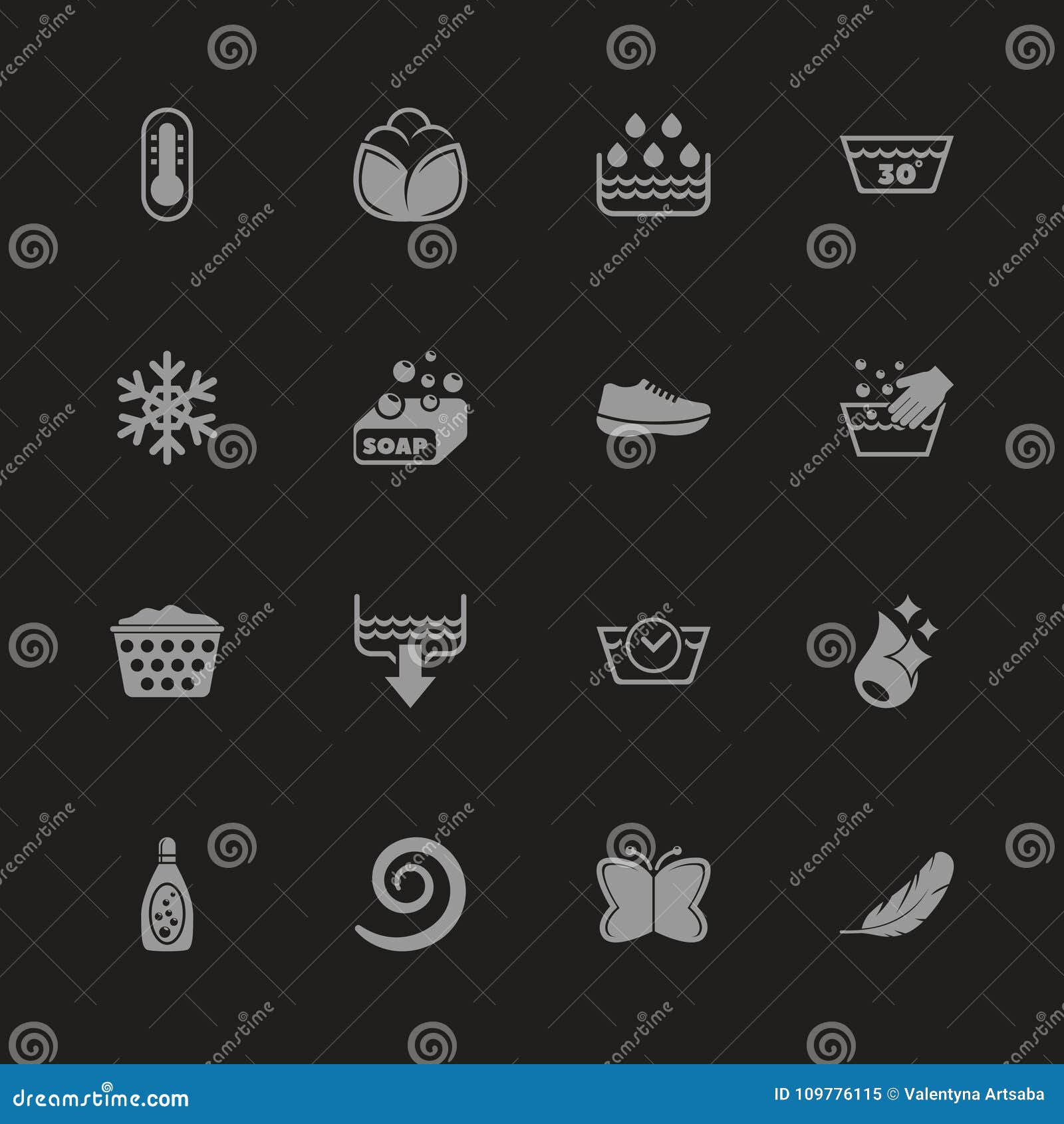 Lavagem - ícones Lisos Do Vetor Ilustração do Vetor - Ilustração de ...