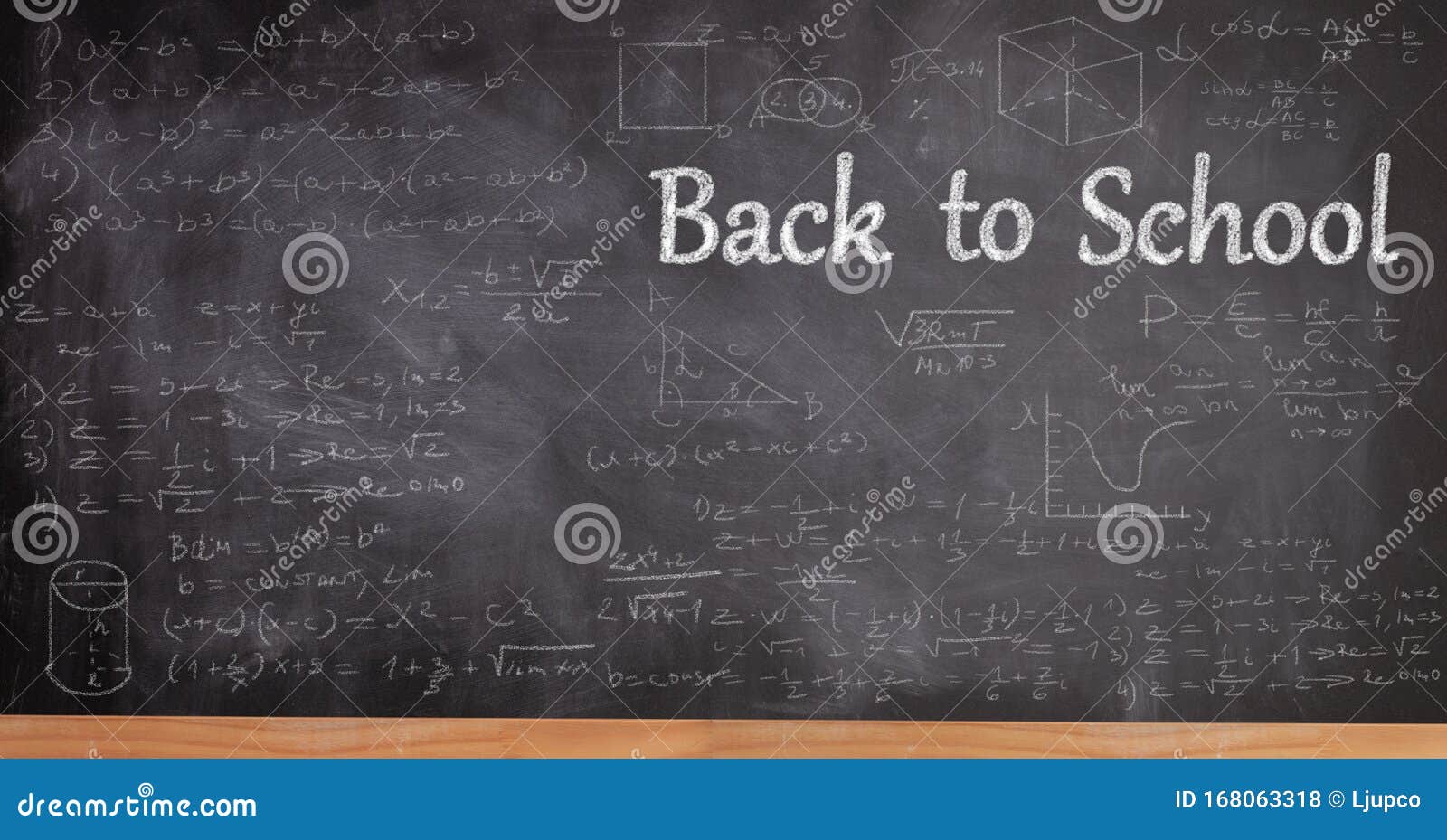 Lavagna Con Formule Matematiche E Torna a Scuola Con Il Testo ...