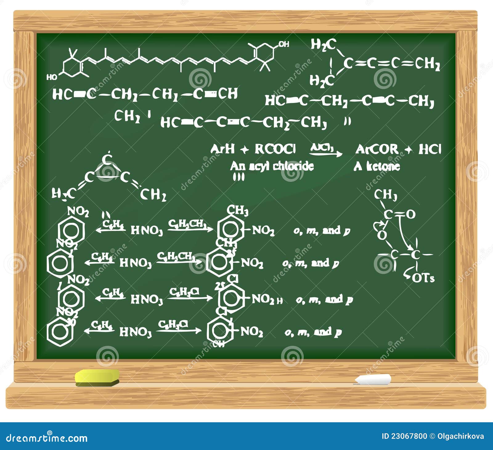 Lavagna Con Le Formule Chimiche Illustrazione Vettoriale ...