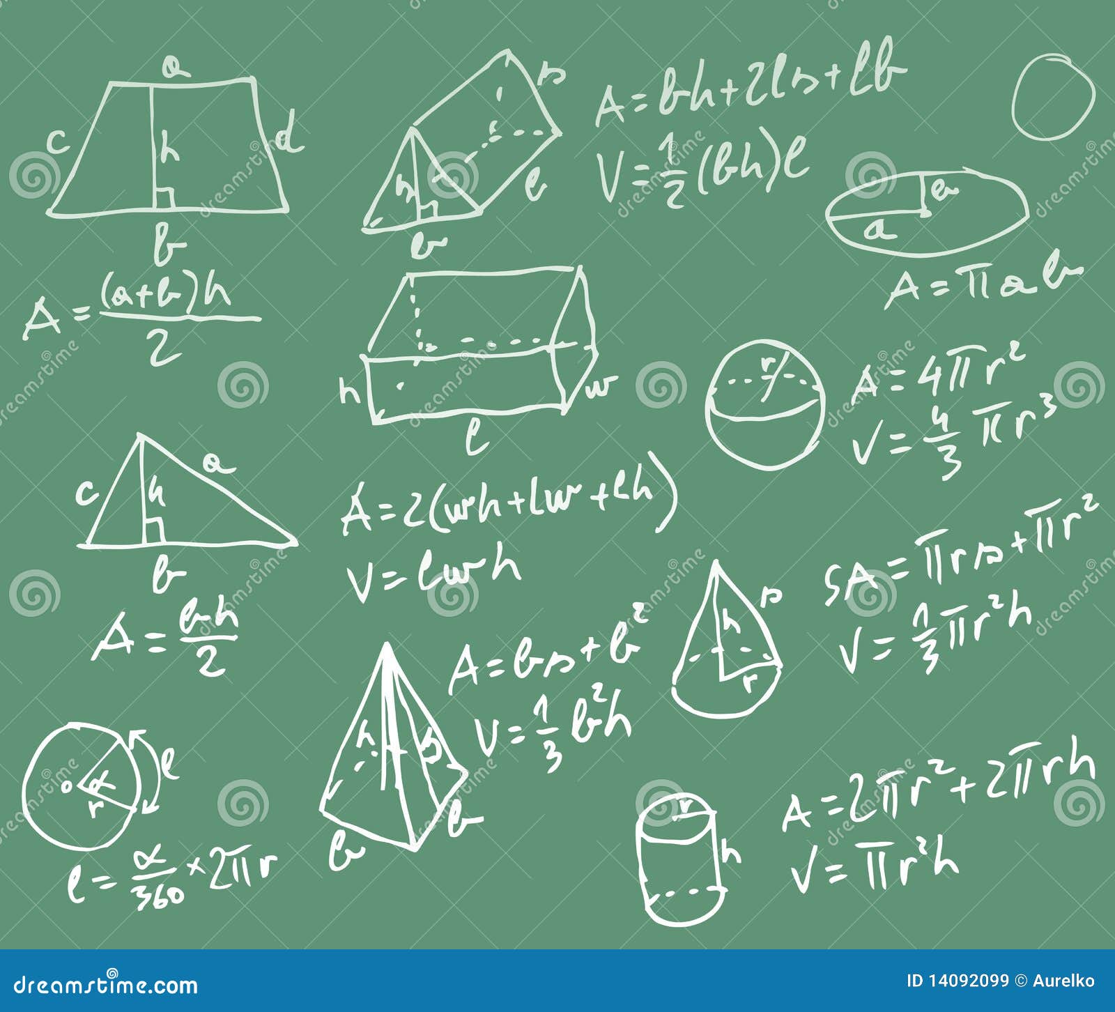 Lavagna Di Per La Matematica Illustrazione Vettoriale - Illustrazione ...